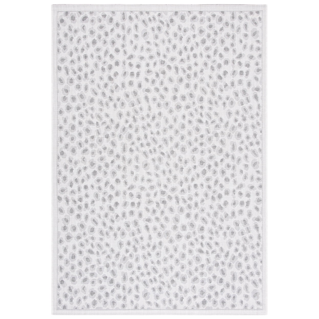 SAFAVIEH Courtyard Otis Spotted Indoor/Outdoor Area Rug, Ivory/Grey, 6 ...