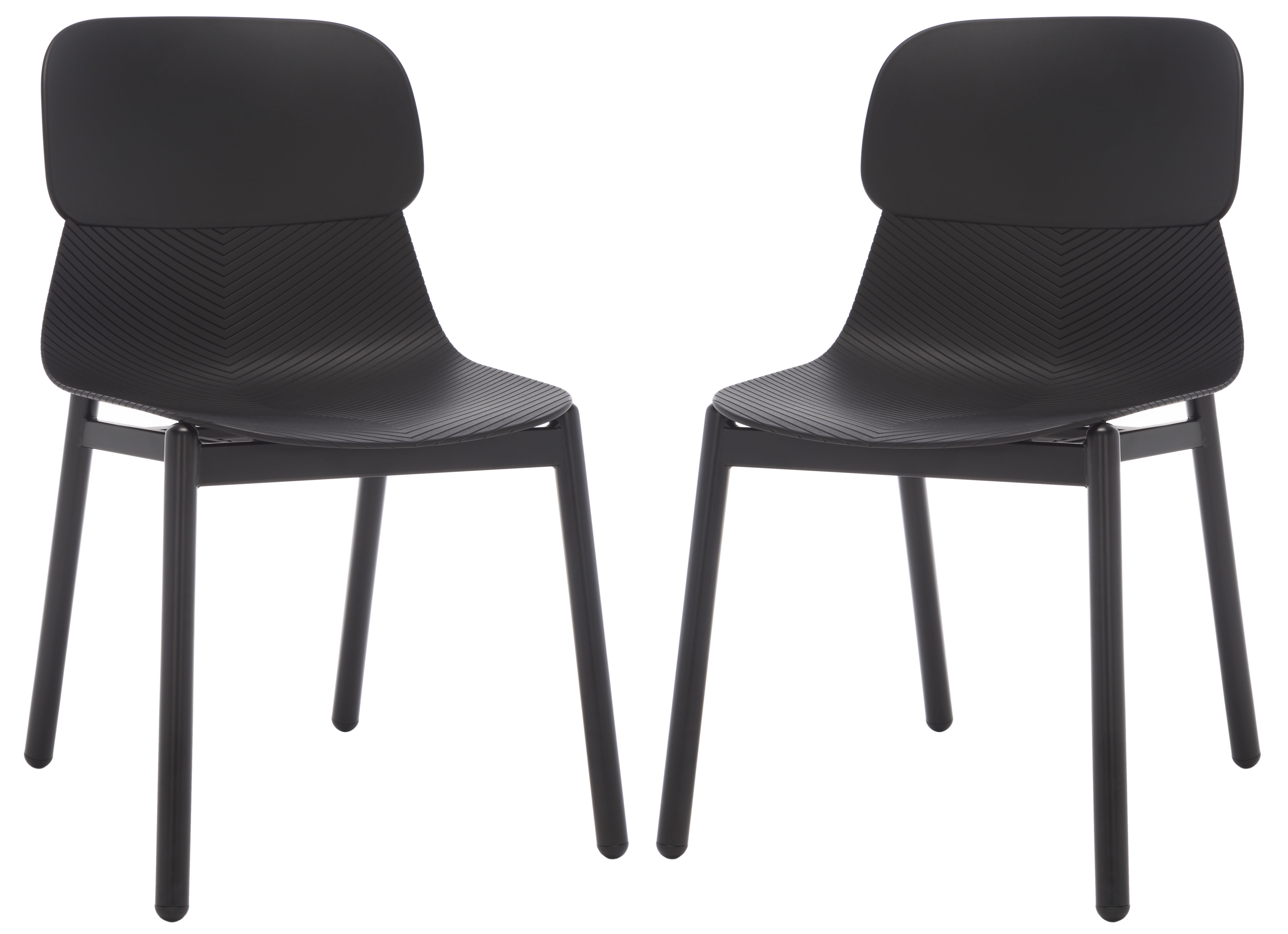 SAFAVIEH Couture Abbie Classic PP Solid Dining Side Chair, Black (Set ...