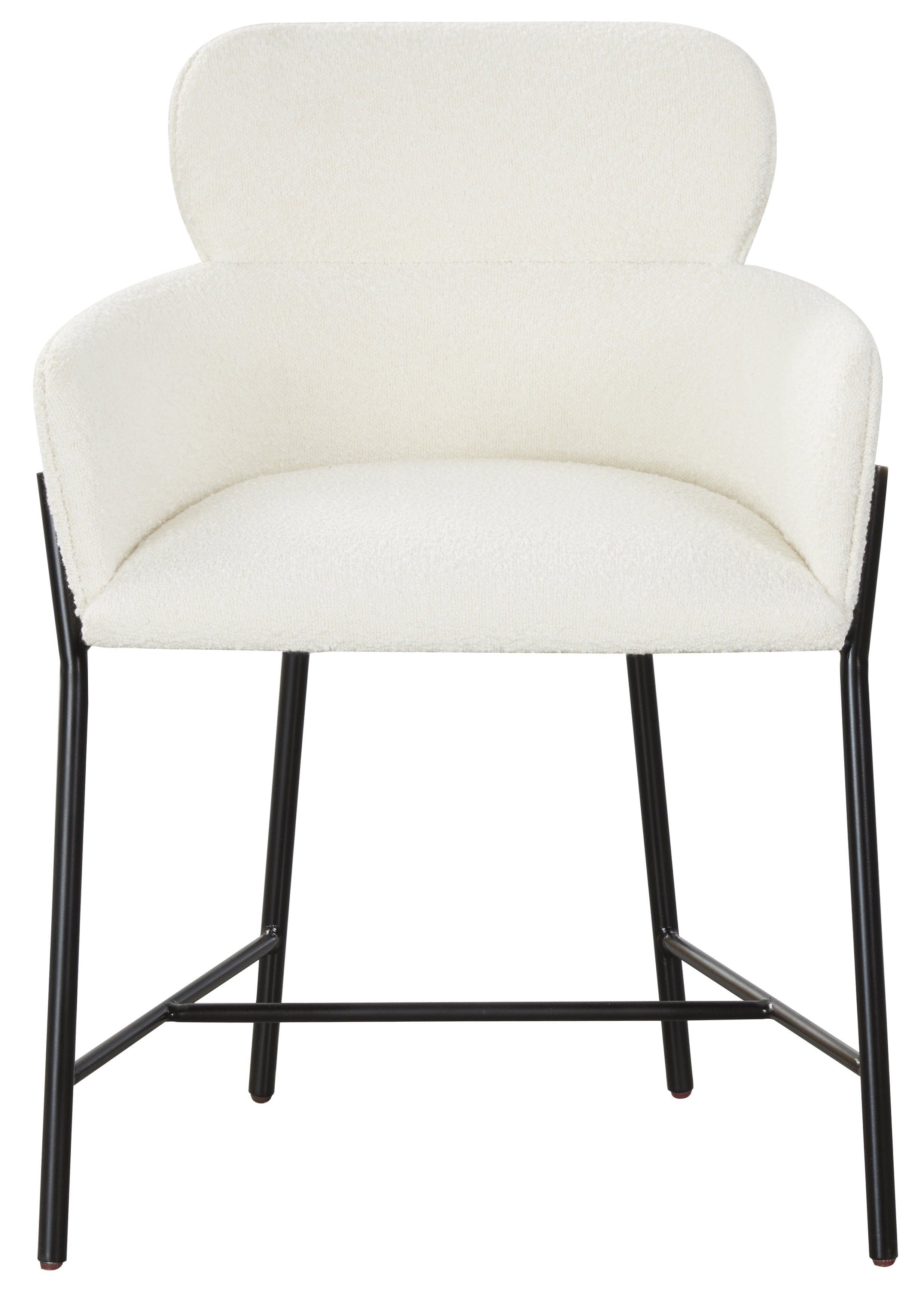 SAFAVIEH Couture Charlize Classic Boucle Solid Dining Armchair, Ivory ...
