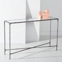 SAFAVIEH Couture Jessa Glam Metal Console Table, Black/White - Walmart.com