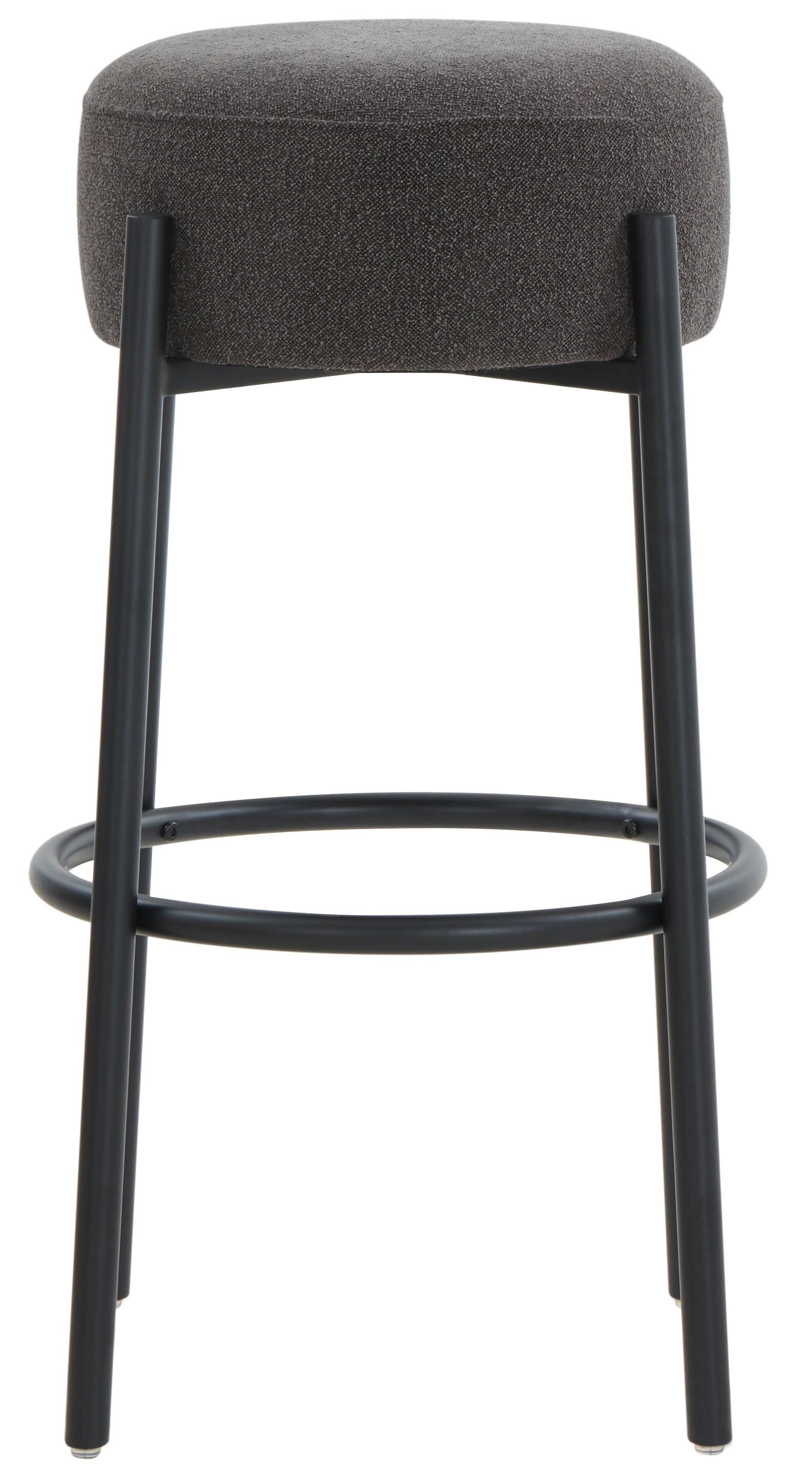 SAFAVIEH Couture Paisleigh Round Backless Bar Stool, Charcoal/Black ...