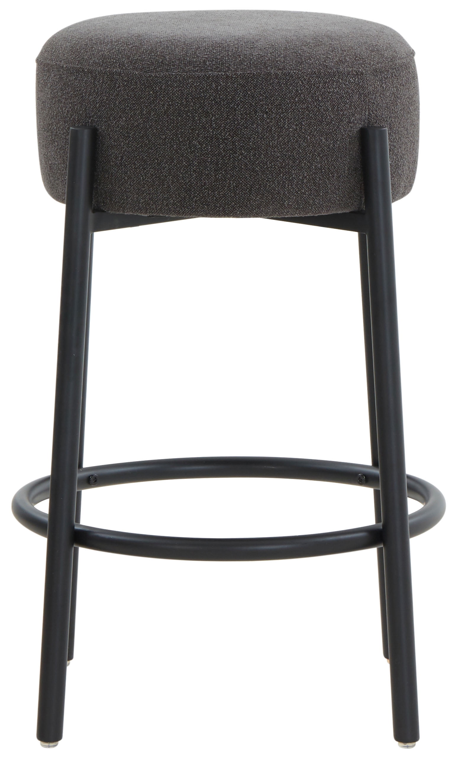 SAFAVIEH Couture Paisleigh Round Backless Counter Stool, Charcoal/Black ...