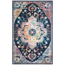 SAFAVIEH Cherokee CHR915A Light Blue / Fuchsia Rug - Walmart.com
