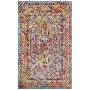 SAFAVIEH Monaco Toria Traditional Area Rug, Navy/Light Blue, 2'2" x 4 ...