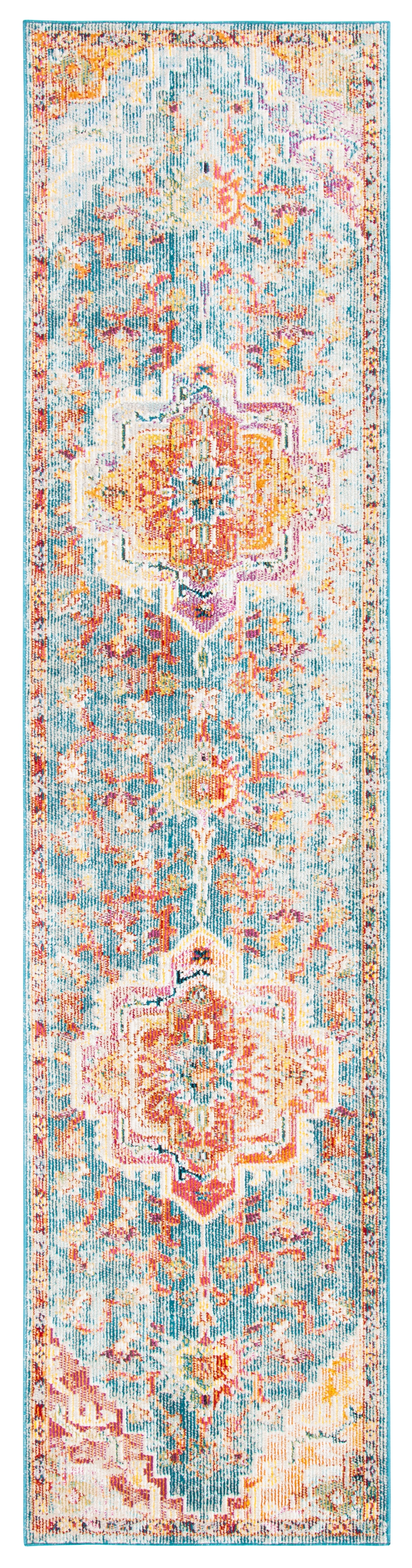SAFAVIEH Crystal Debra Southwestern Runner Rug, Orange/Teal, 2'2" x 11 ...