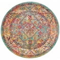 SAFAVIEH Crystal Salma Traditional Area Rug, Light Blue/Orange, 7' x 7 ...