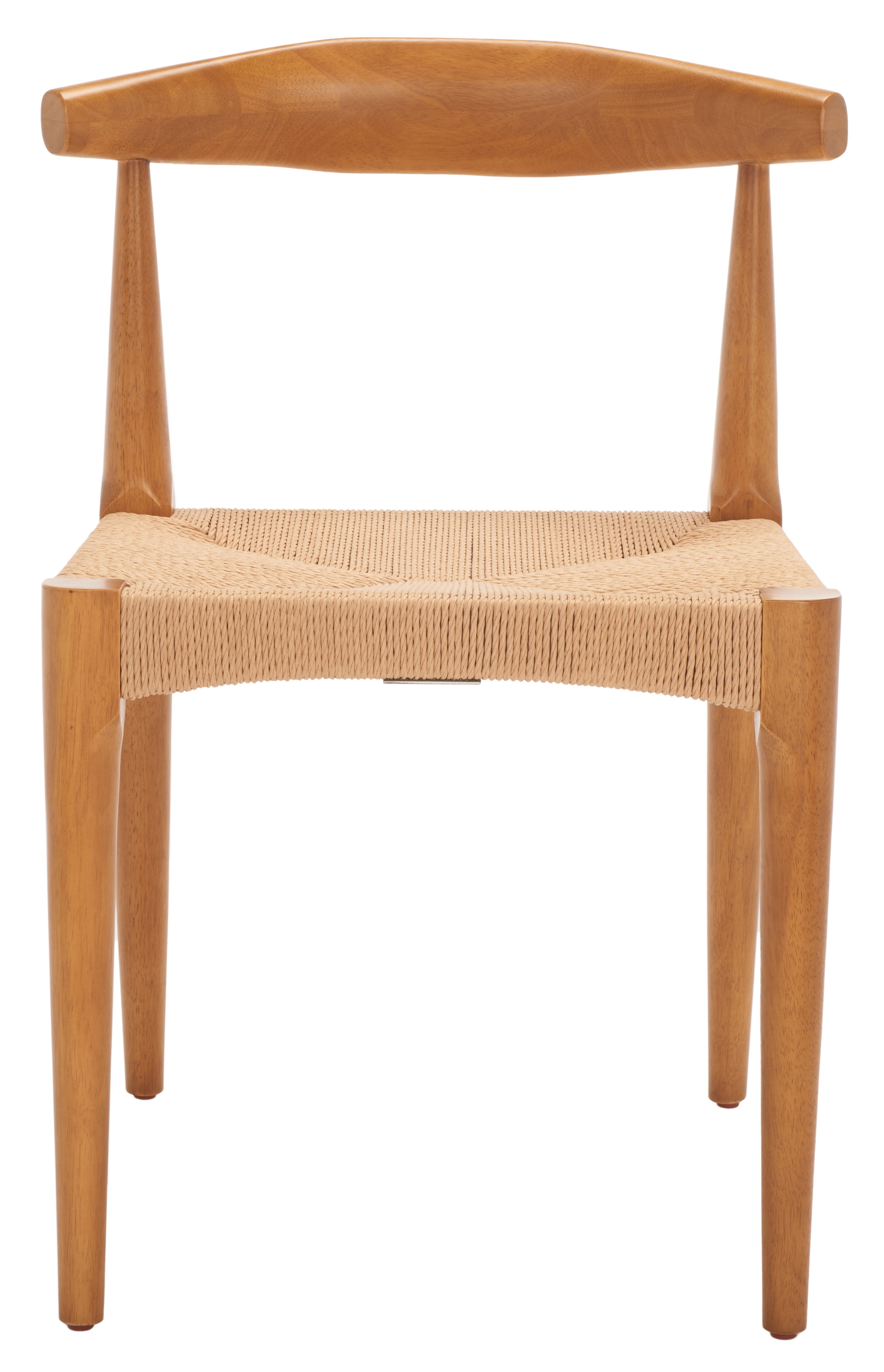SAFAVIEH Dagney Glam Woven Paper Cord Solid Dining Bistro Chair, Walnut ...