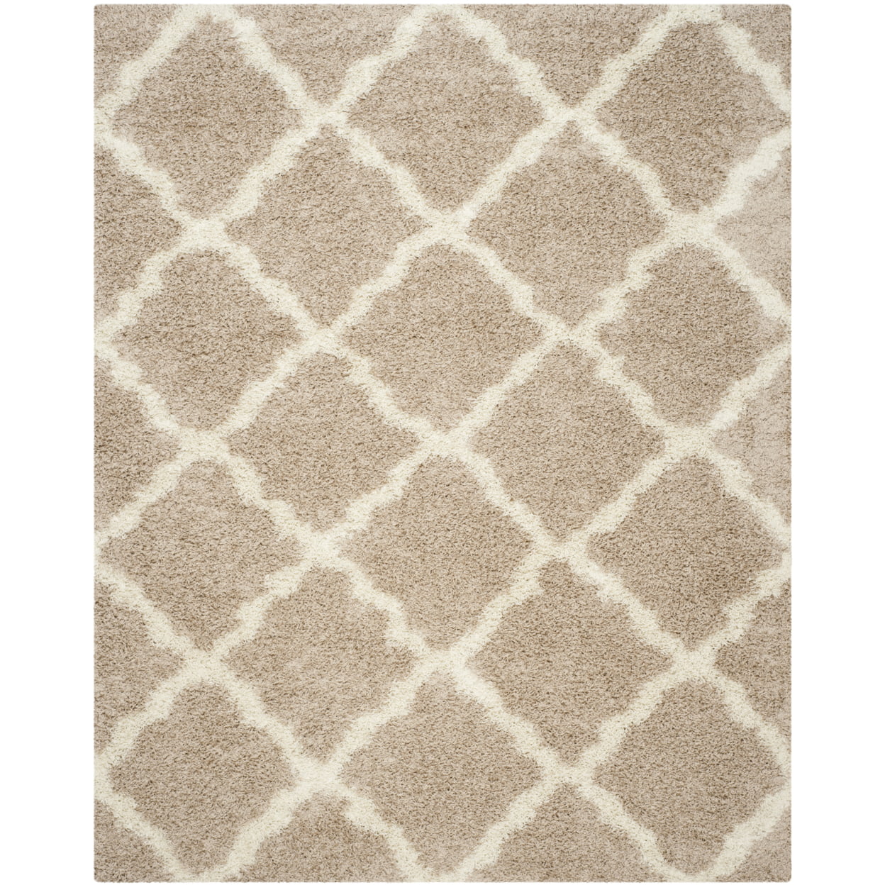 SAFAVIEH Florida Mason Bordered Shag Area Rug, Beige, 2'3" x 4 ...