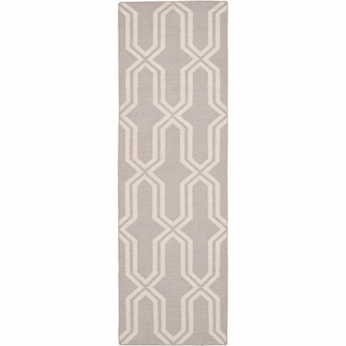 SAFAVIEH Dhurries Alexis Geometric Runner Rug, Grey/Ivory, 2'6" x 10 ...