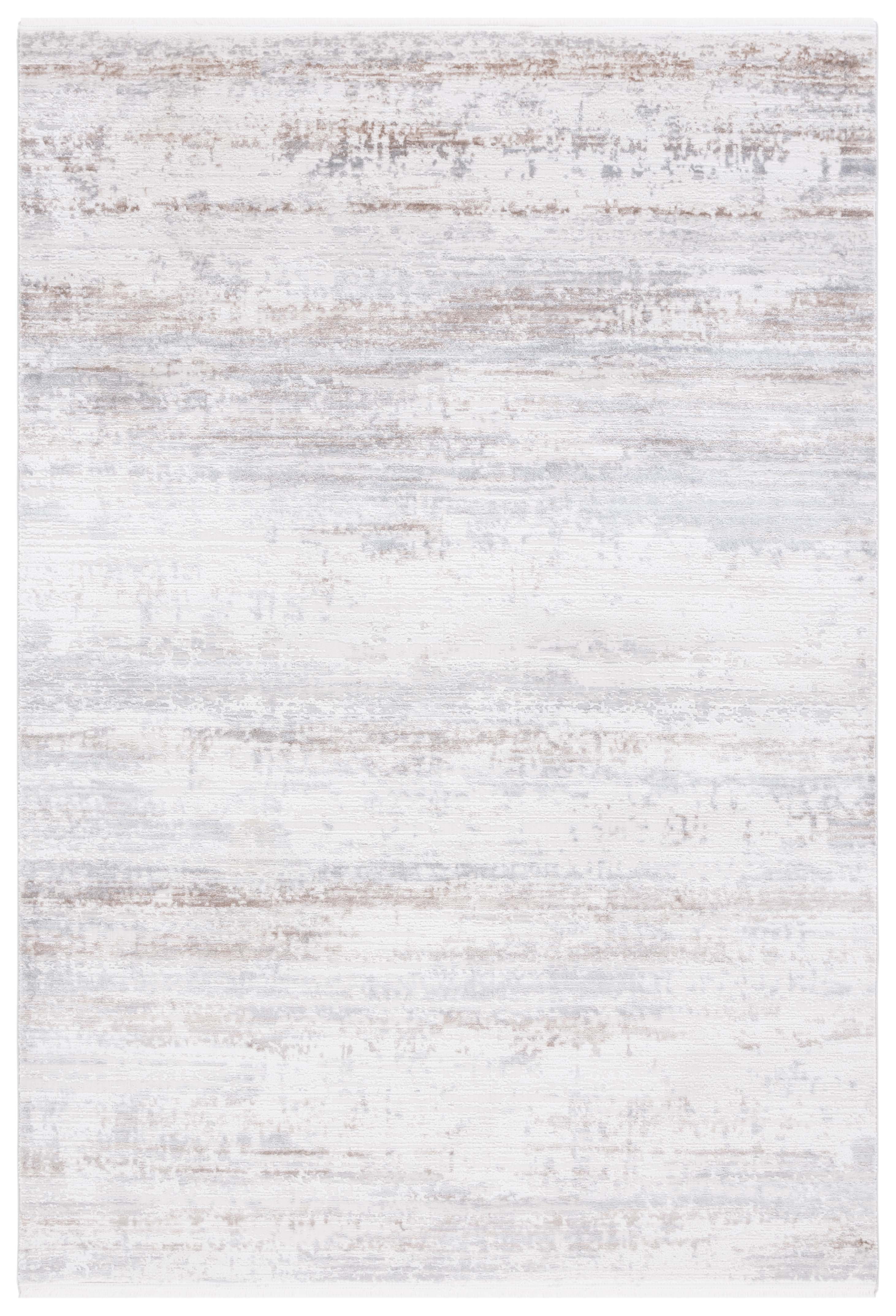 SAFAVIEH Diamond Lecia Distressed Polyester Area Rug, Beige/Grey Brown ...