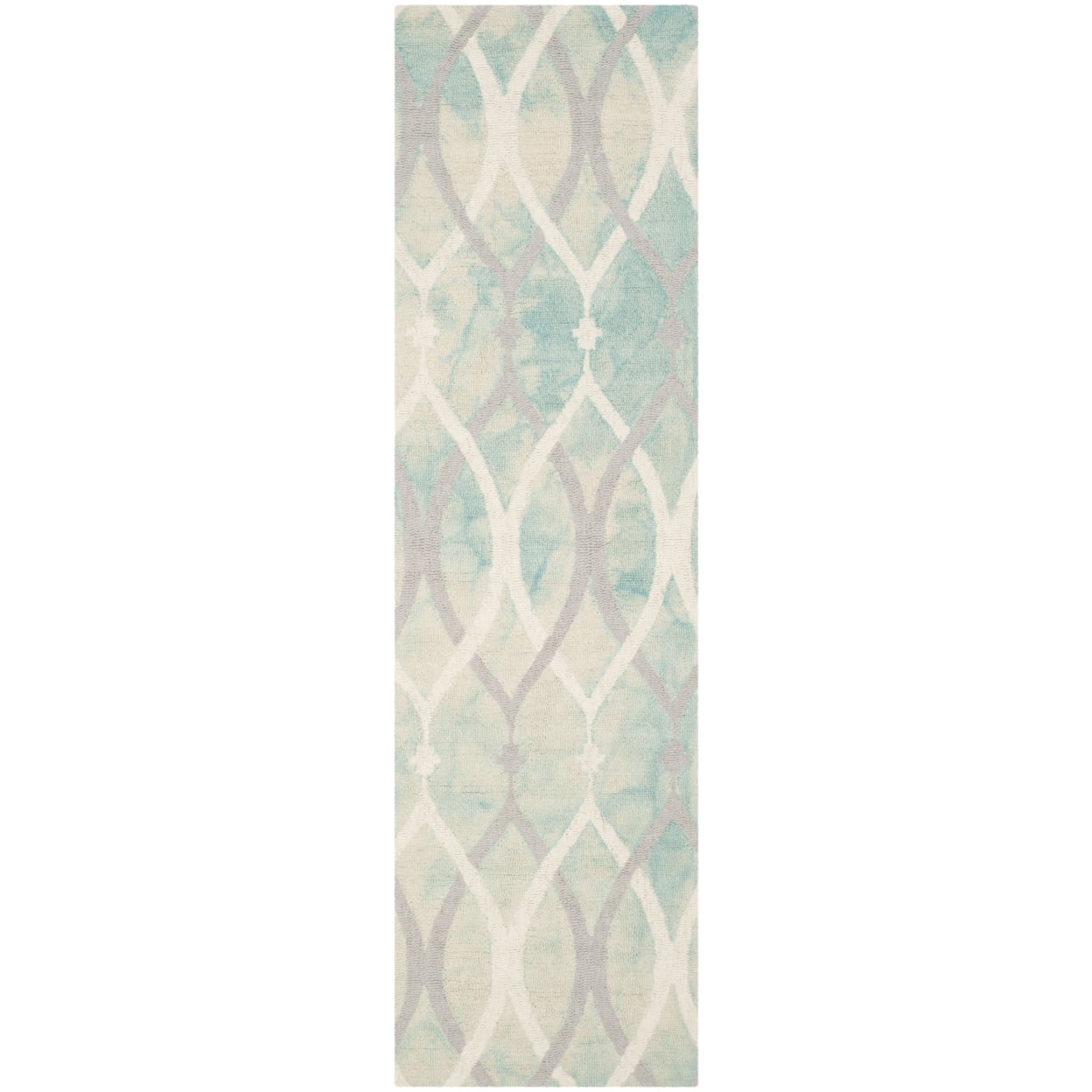 SAFAVIEH Dip Dye Britton Overdyed Geometric Wool Runner Rug, Green ...