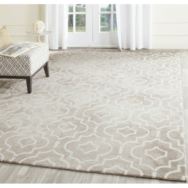 SAFAVIEH Dip Dye Lairos Overdyed Geometric Area Rug, Beige/Ivory, 11' x ...