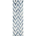 SAFAVIEH Dip Dye Lara Overdyed Chevron Runner Rug, Ivory/Navy, 2'3" x 8 ...
