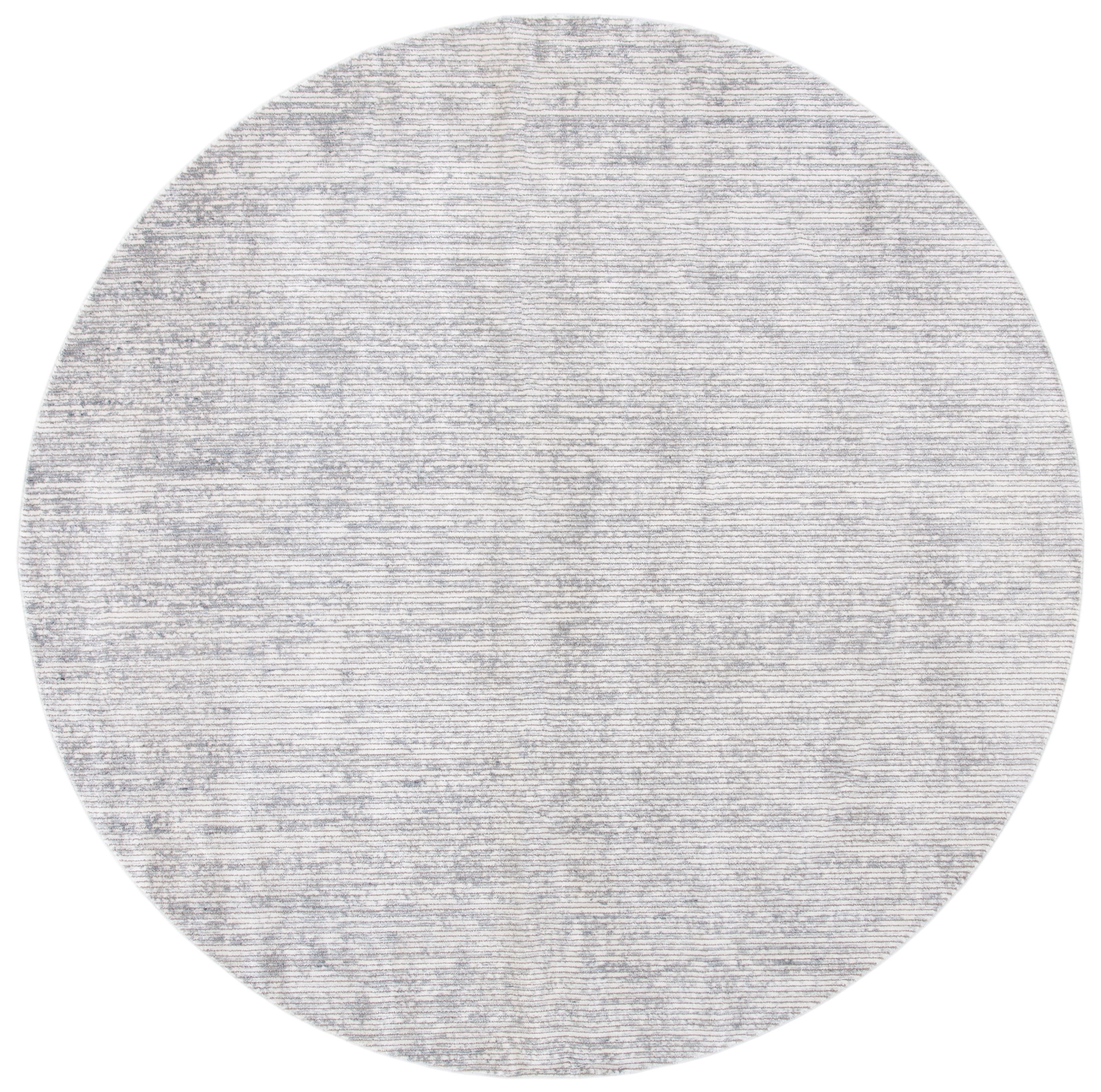 SAFAVIEH Dream Ethelyn Abstract Area Rug, Ivory/Grey, 6'7" x 6'7" Round ...