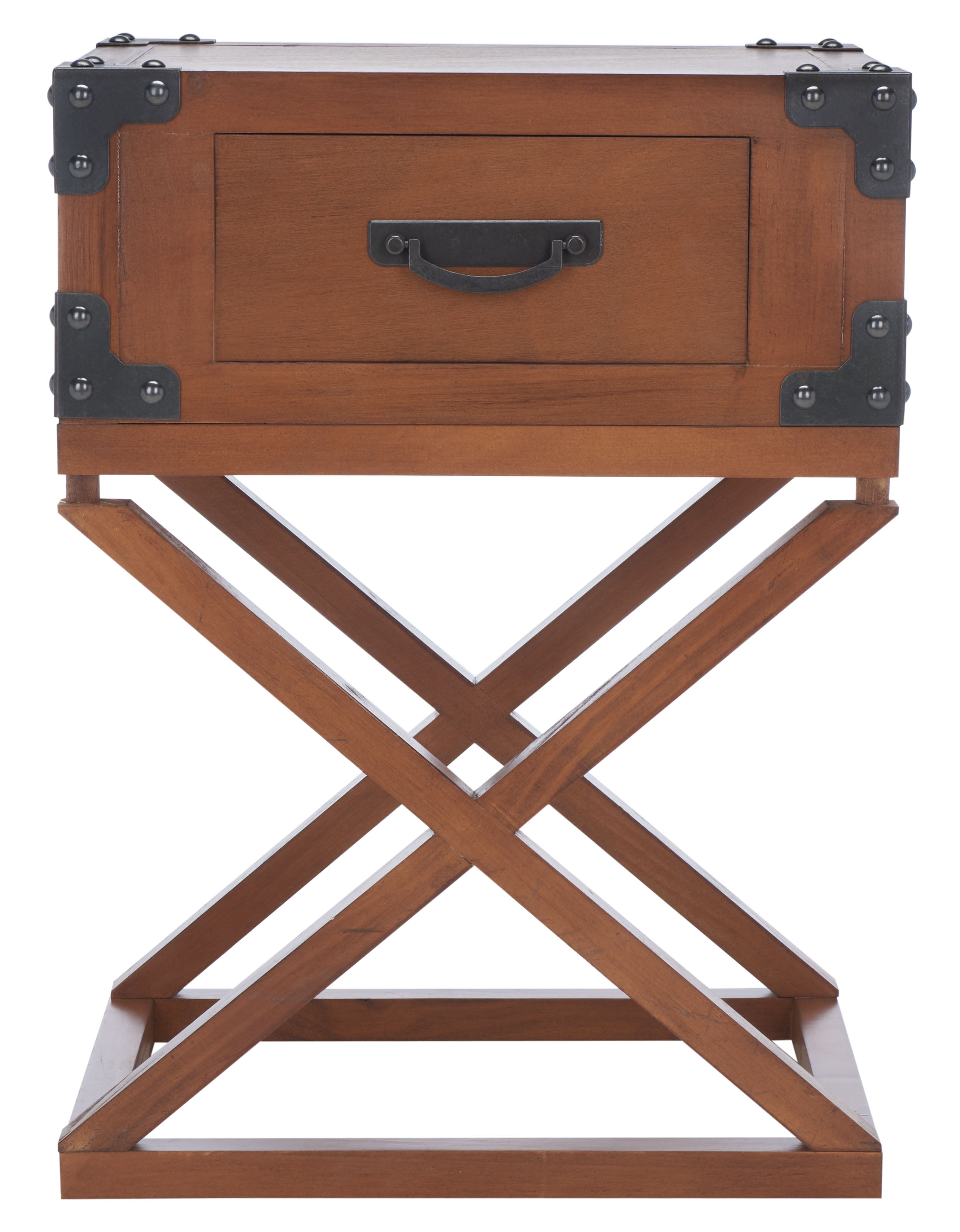 SAFAVIEH Dunstan Rustic Accent Table With Storage Drawer, Autumn Leaf ...