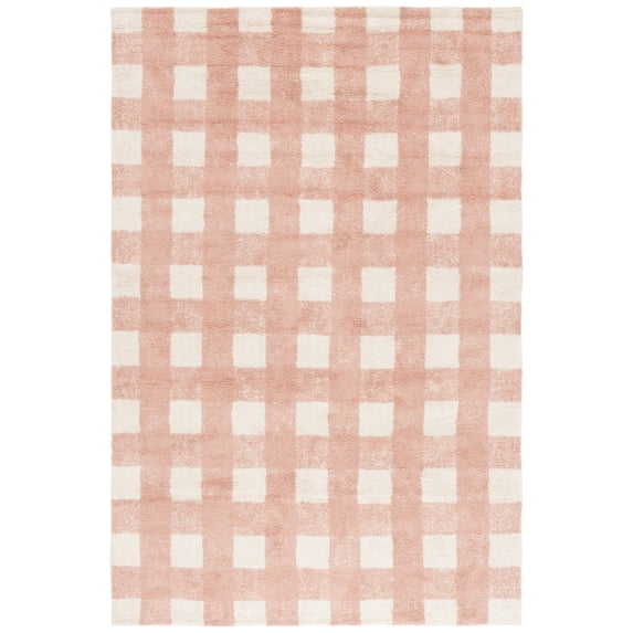 SAFAVIEH Easy Care Maggie Plaid Area Rug, Ivory/Rust, 4' x 6' - Walmart.com