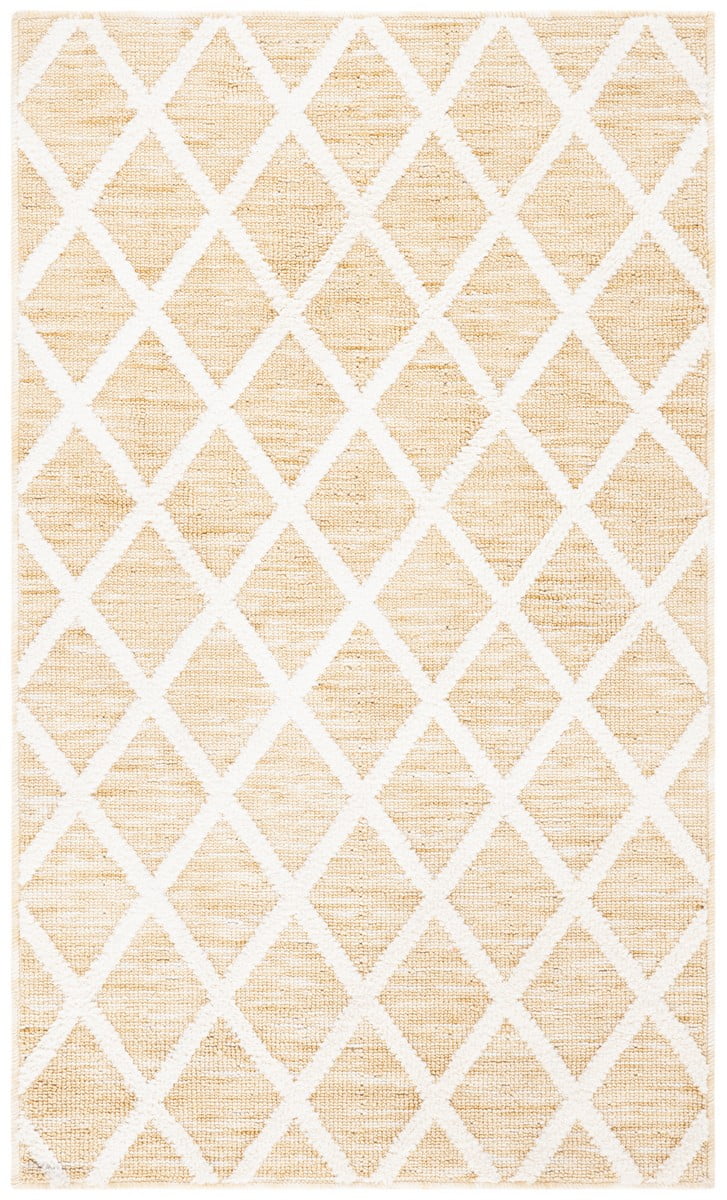 SAFAVIEH Easy Care Thaddeus Cross Area Rug, 2'3" x 4', Gold/Ivory ...