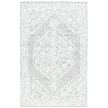 SAFAVIEH Besarabian Evonne Floral Area Rug, Black/Sage Rust, 6'7" x 6'7 ...