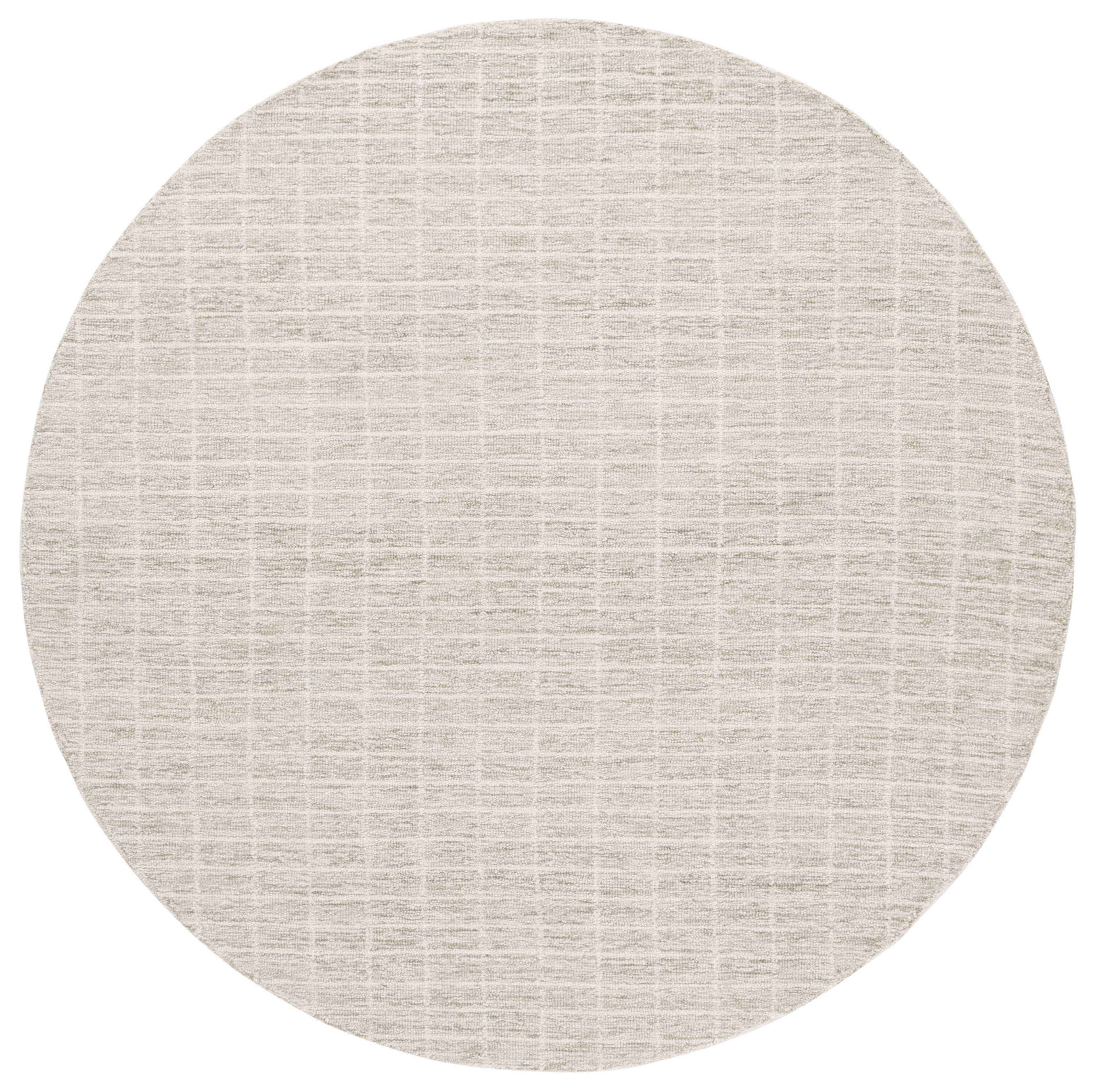 SAFAVIEH Ebony Garret Geometric Area Rug, Sage/Ivory, 6' x 6' Round ...