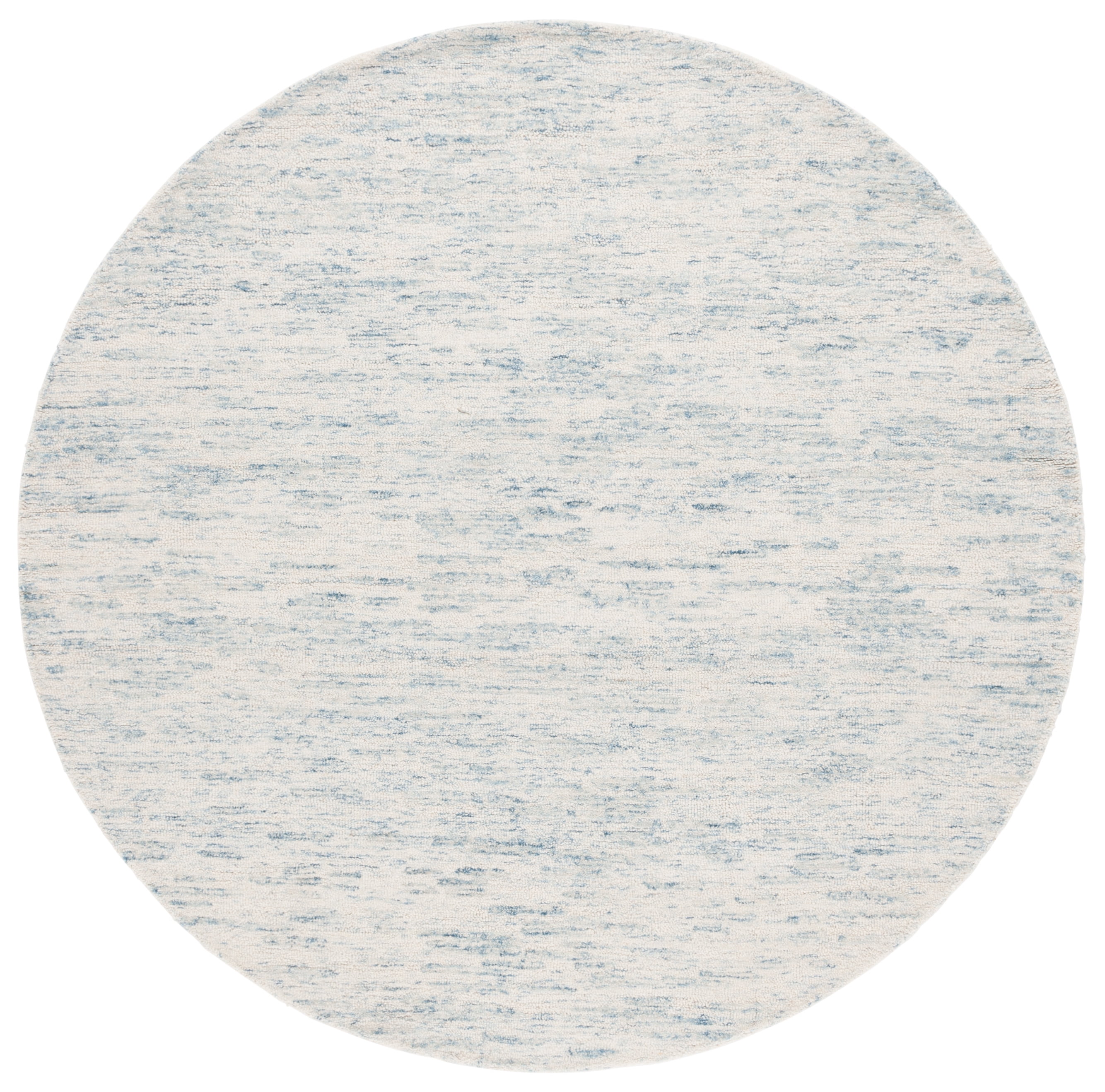 SAFAVIEH Ebony Selwyn Distressed Area Rug, Ivory/Light Blue, 6' x 6 ...