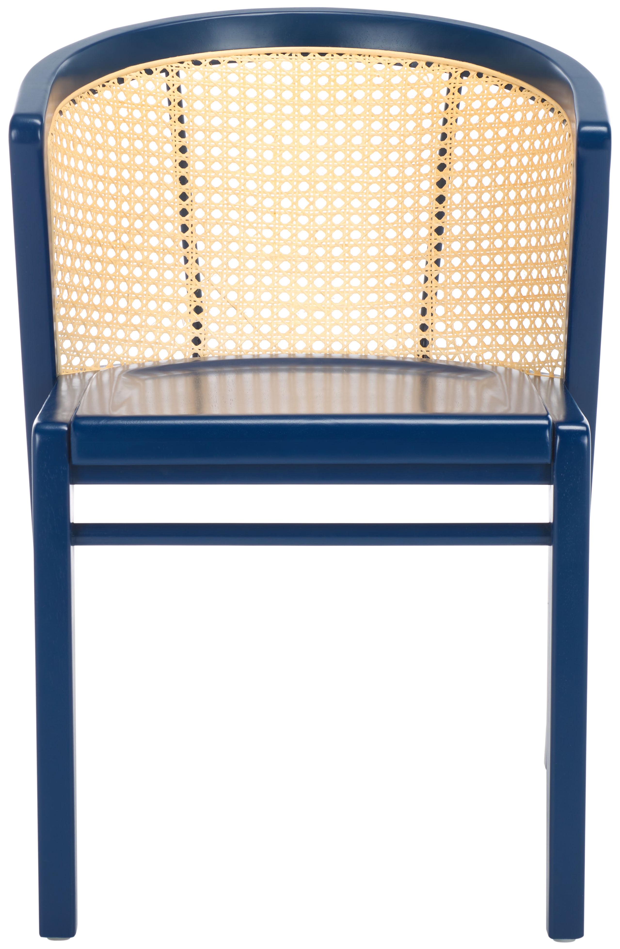 SAFAVIEH Edan Mid-Century Wood Solid Dining Bistro Chair, Navy/Natural - Walmart.com
