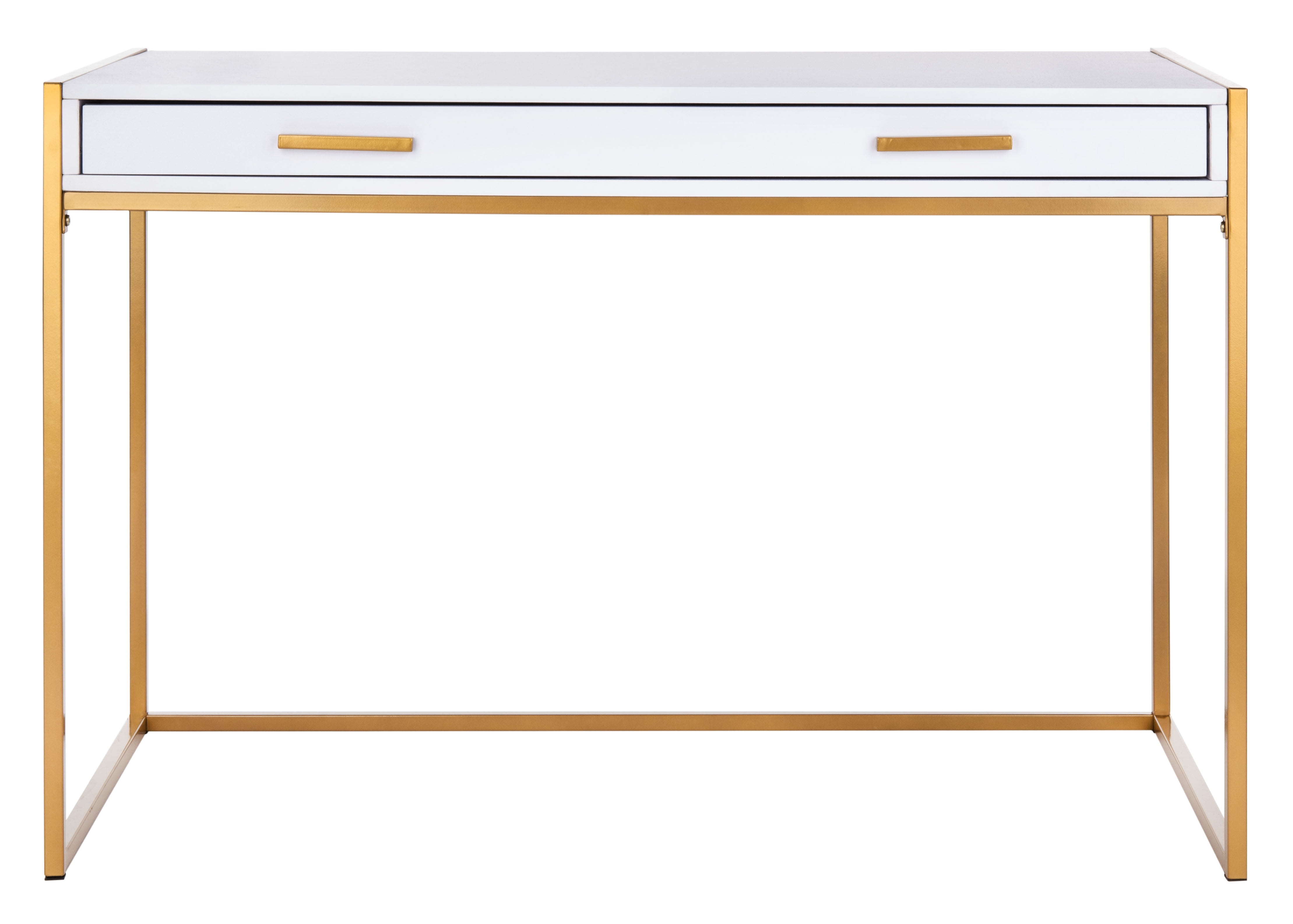 SAFAVIEH Elodie Scandinavian Writing Desk, White/Gold - Walmart.com