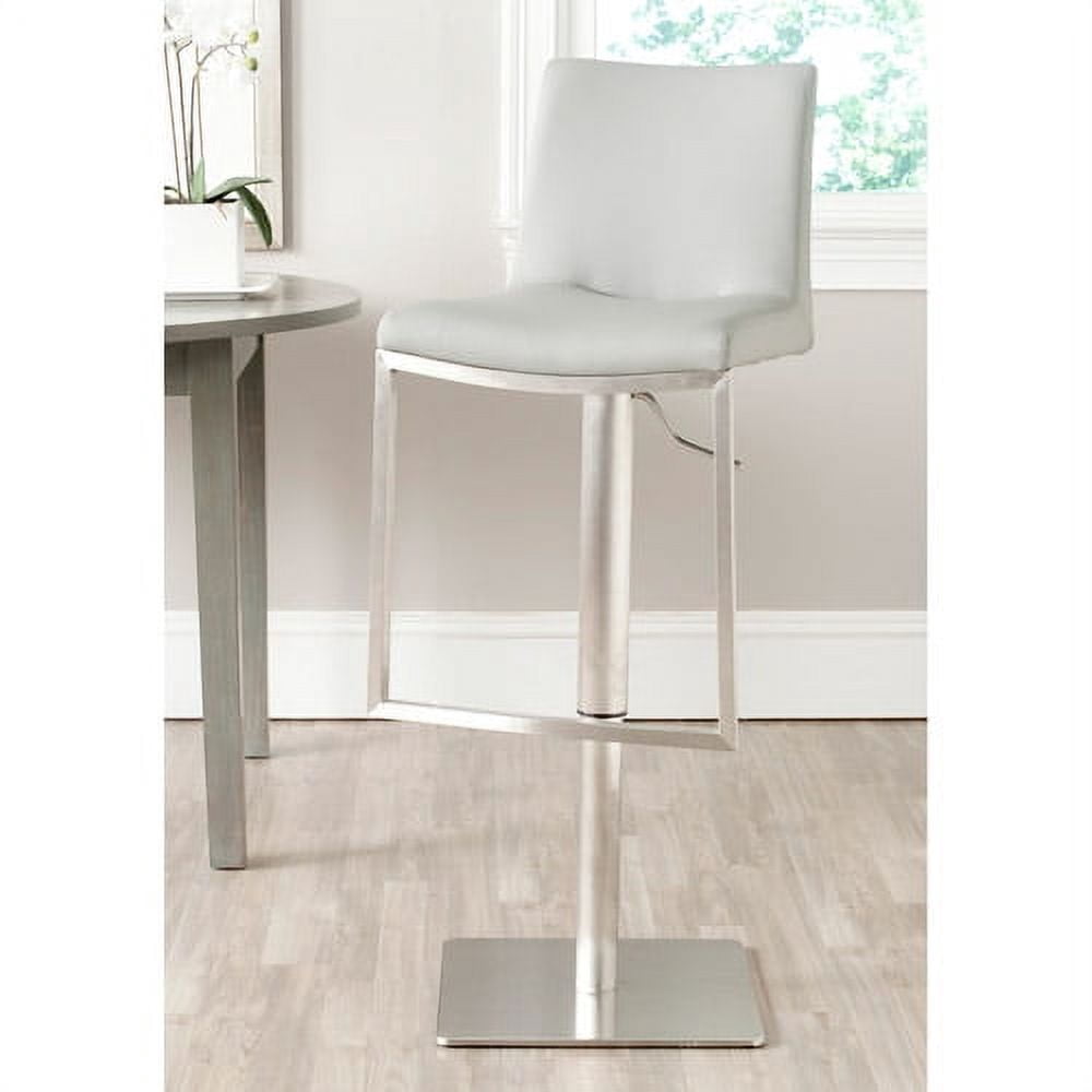 SAFAVIEH Ember 34" Bicast Leather Bar Stool, Grey - Walmart.com