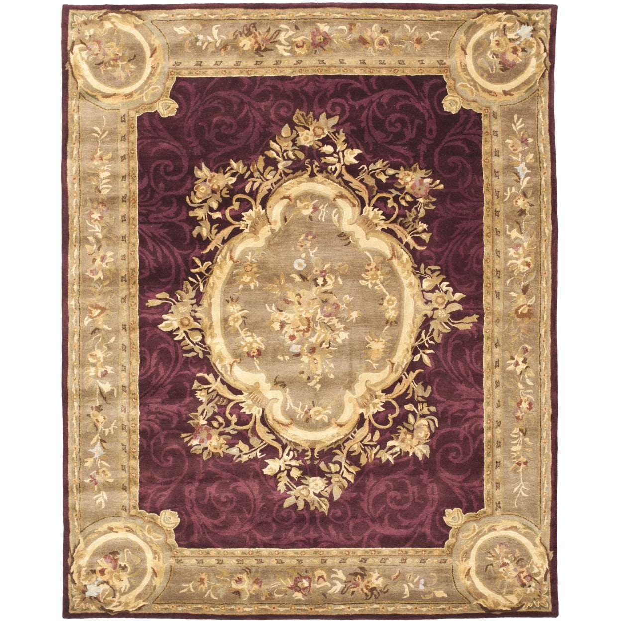 SAFAVIEH Empire Bethanie Oriental Wool Area Rug, Dark Red/Dark Beige, 6 ...