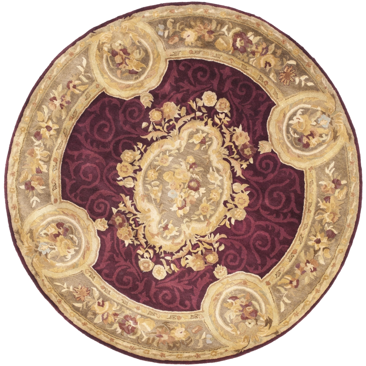 SAFAVIEH Classic Roderick Traditional Wool Area Rug, Red/Navy, 8'3" x ...