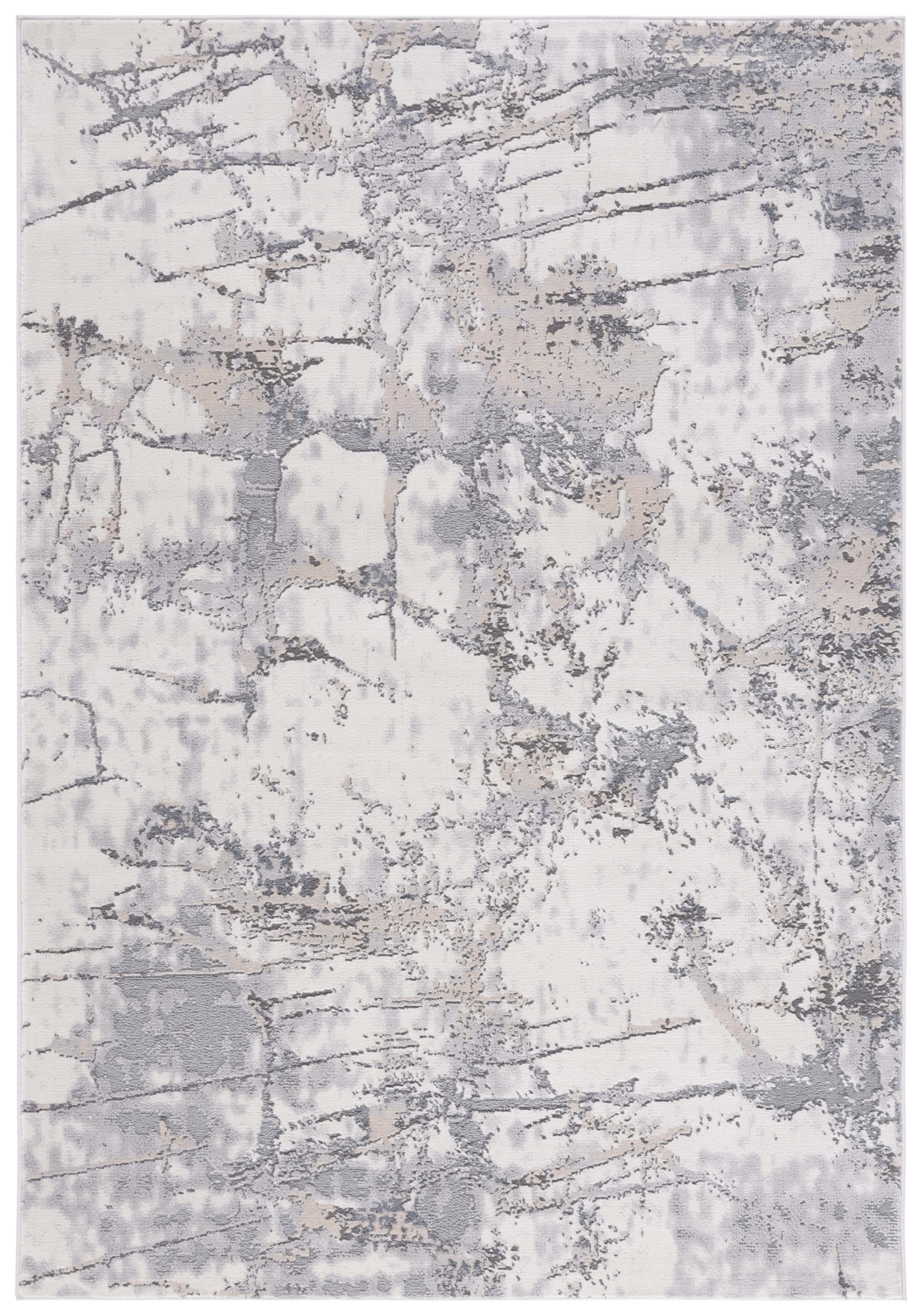 SAFAVIEH Eternal Alene Abstract Area Rug, Ivory/Grey, 5'3" x 7'6 ...