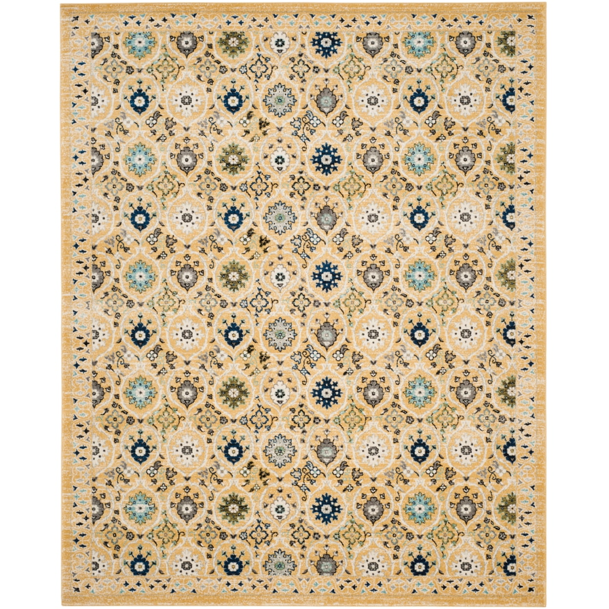 SAFAVIEH Evoke Collection EVK210B Gold / Ivory Rug - Walmart.com
