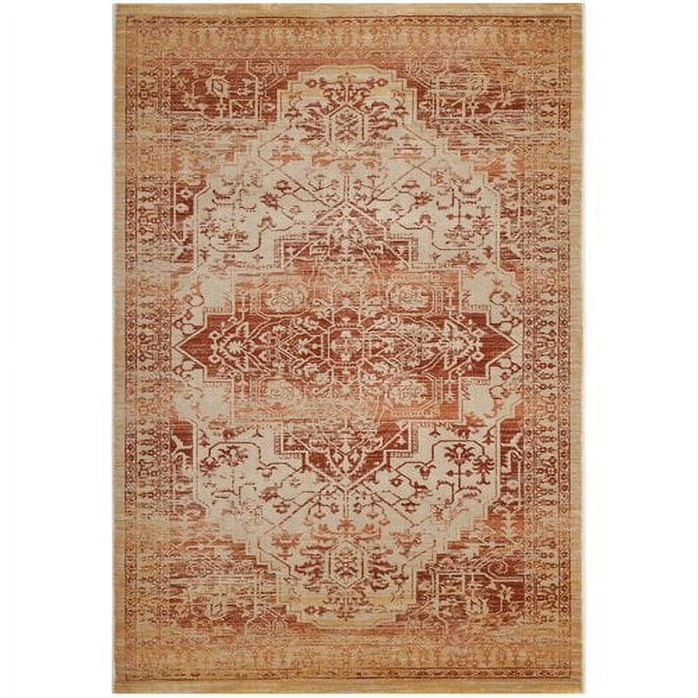 SAFAVIEH Evoke Farran Traditional Distressed Area Rug, Rust/Cream, 4' x ...