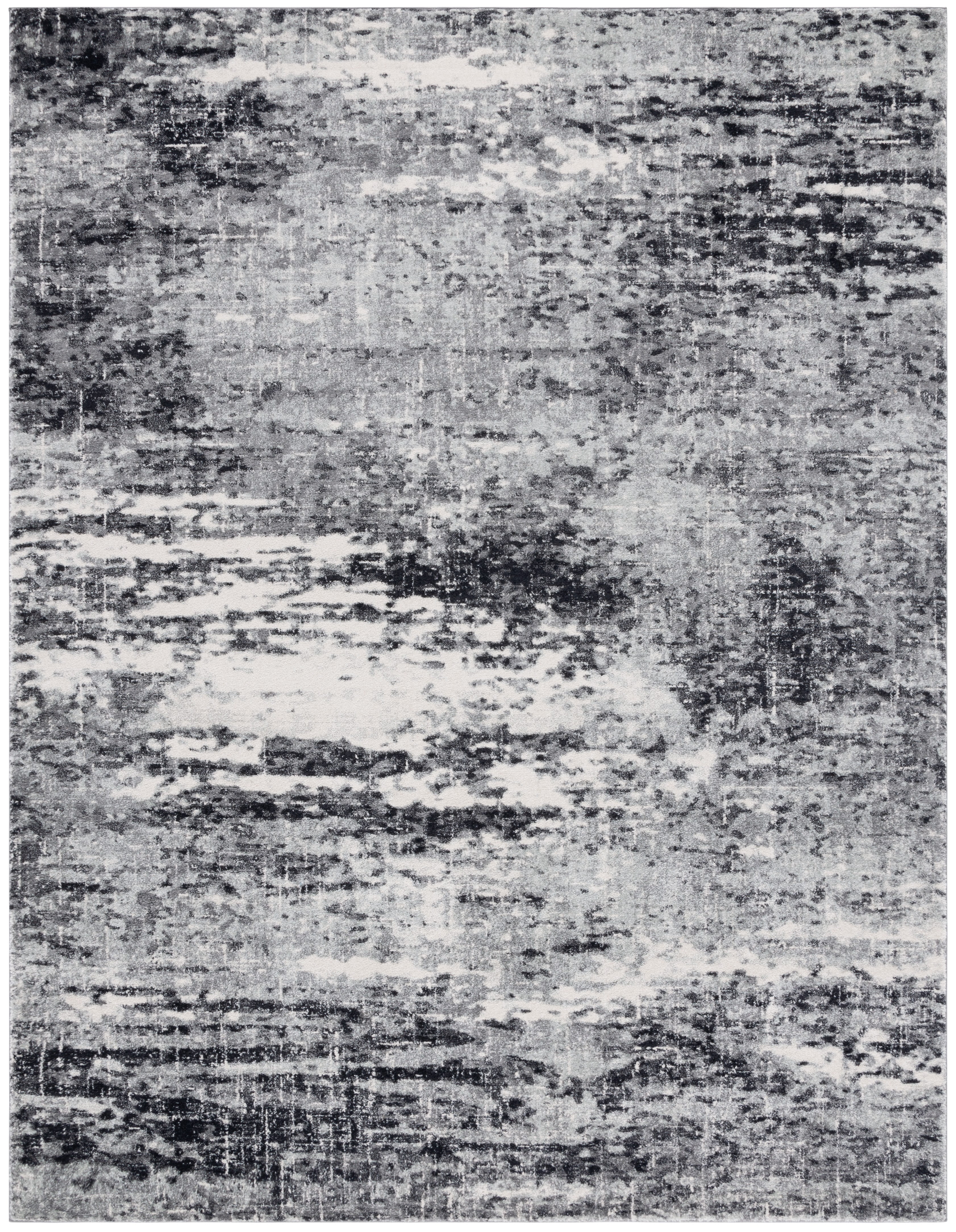 SAFAVIEH Evoke Frosina Abstract Area Rug, Ivory/Dark Grey, 8' x 10 ...