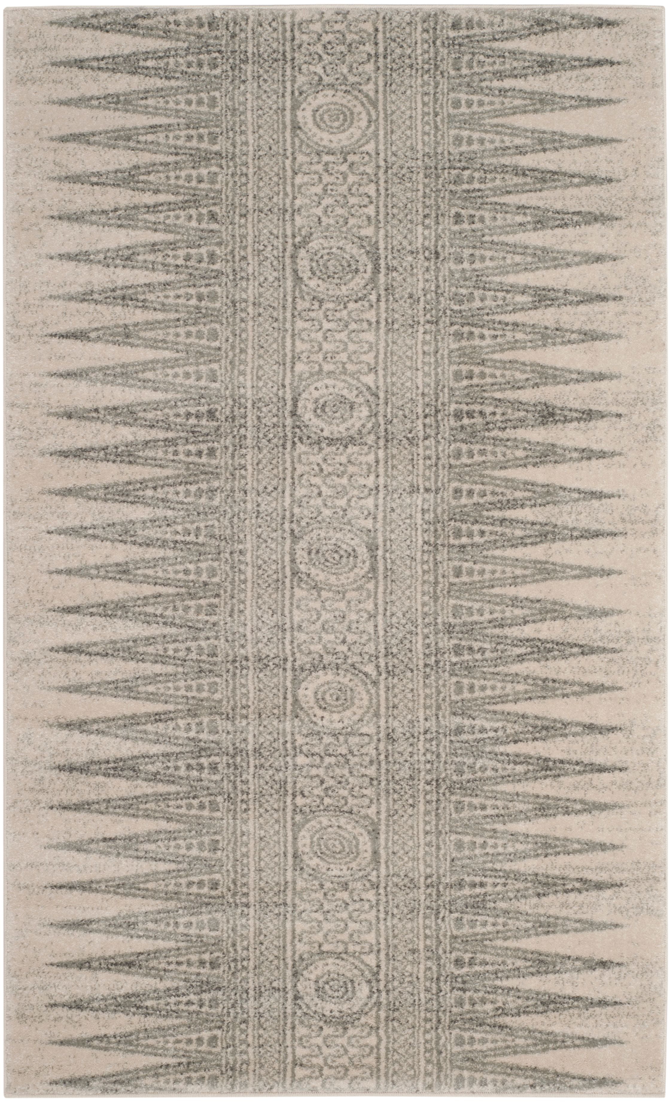 SAFAVIEH Evoke Keisha Abstract Aztec Area Rug, Ivory/Silver, 2'2" x 4 ...