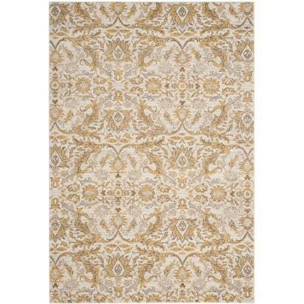 SAFAVIEH Evoke Ksenija Floral Vines Area Rug, Ivory/Gold, 4' x 6 ...