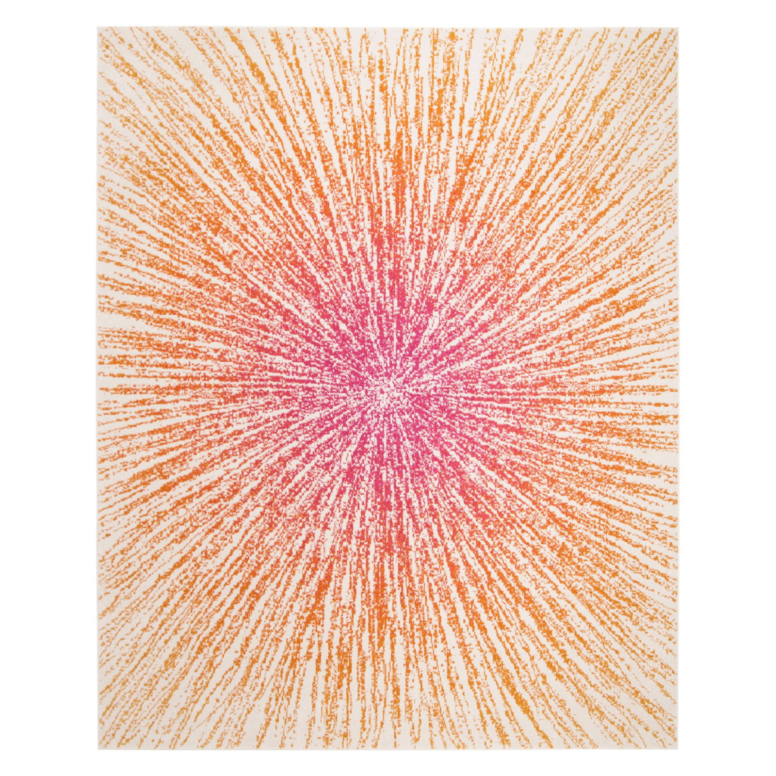 SAFAVIEH Evoke Vana Abstract Sunburst Area Rug, Fuchsia/Cream, 6'7" x 6 ...
