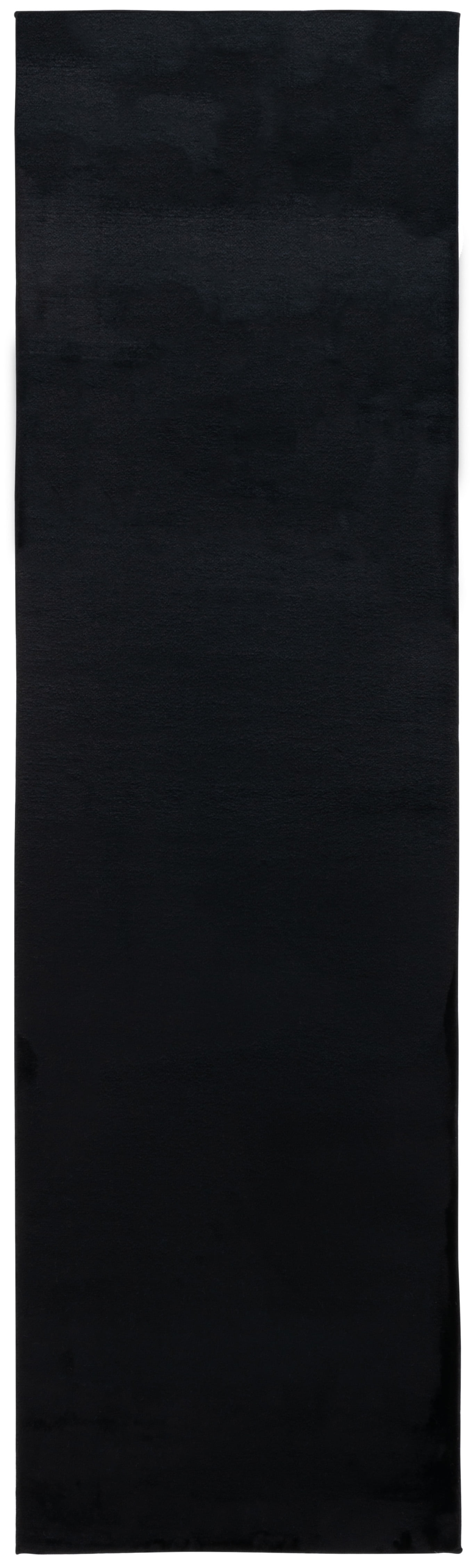 SAFAVIEH Faux Rabbit Fur Daven Solid Runner Rug, Black, 2'3" x 8 ...