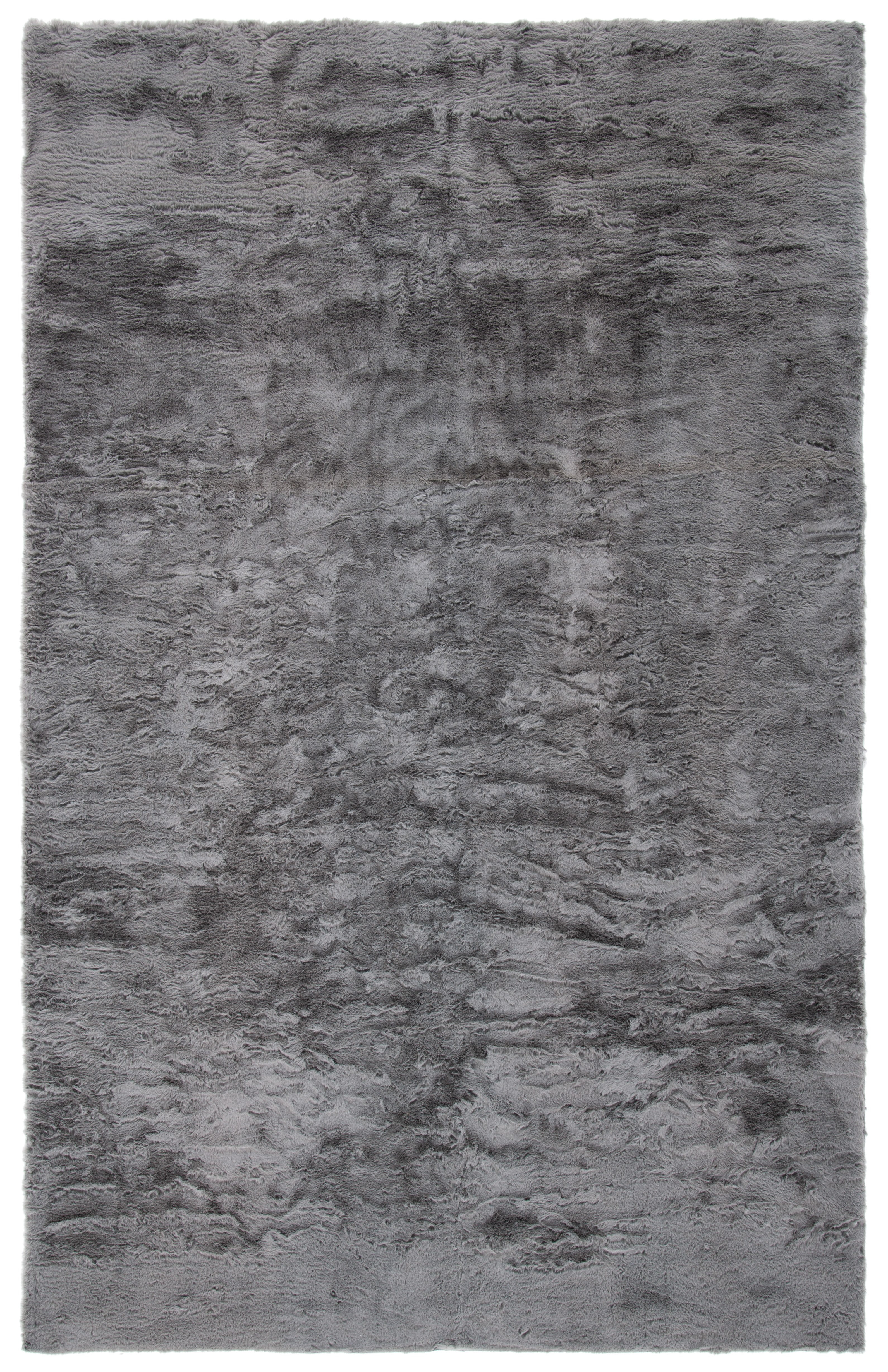 SAFAVIEH Faux Sheep Skin Brock Distressed Area Rug, Grey, 6' x 9 ...