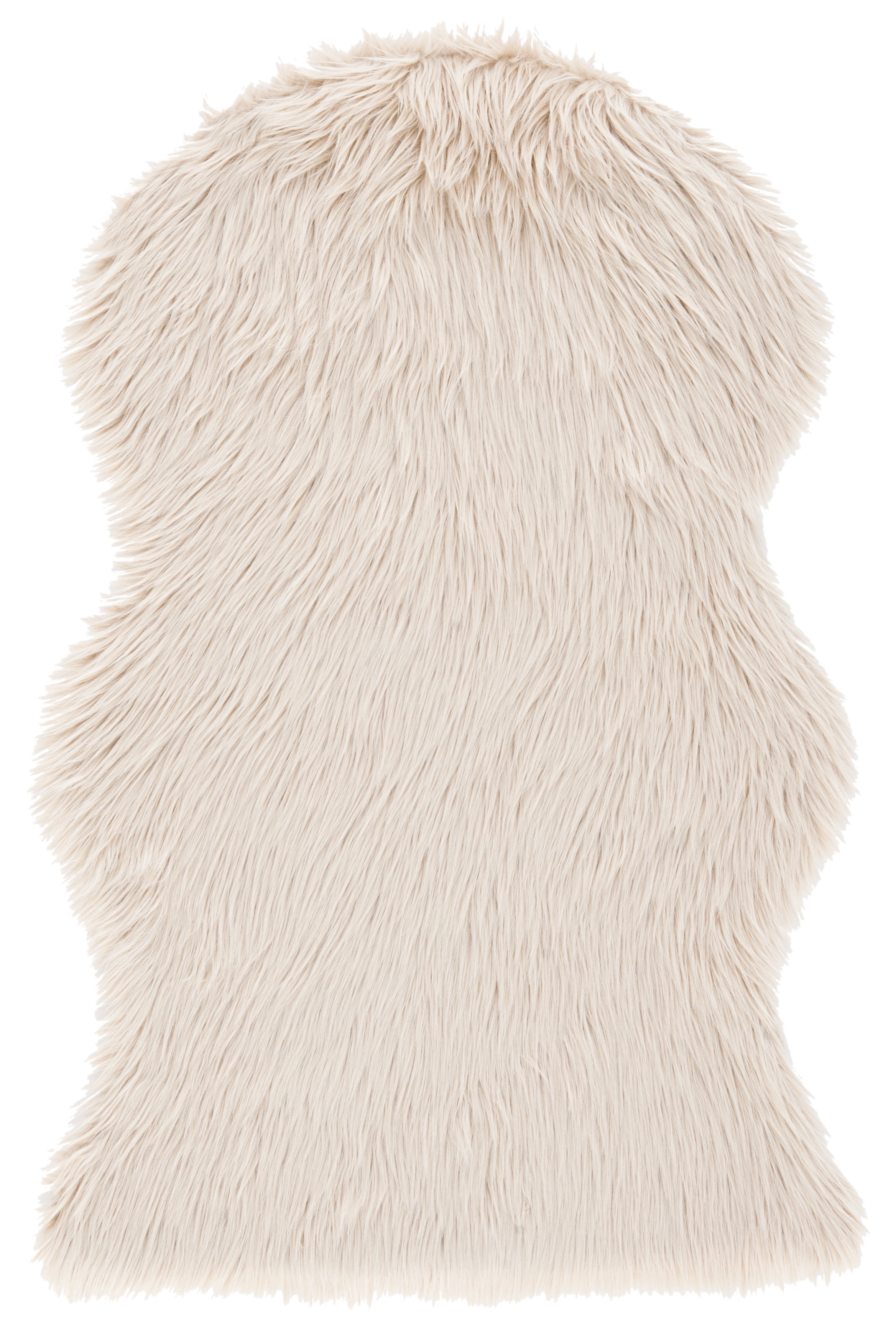SAFAVIEH Faux Sheep Skin Jadyn Animal Area Rug, Beige, 3' x 5 ...