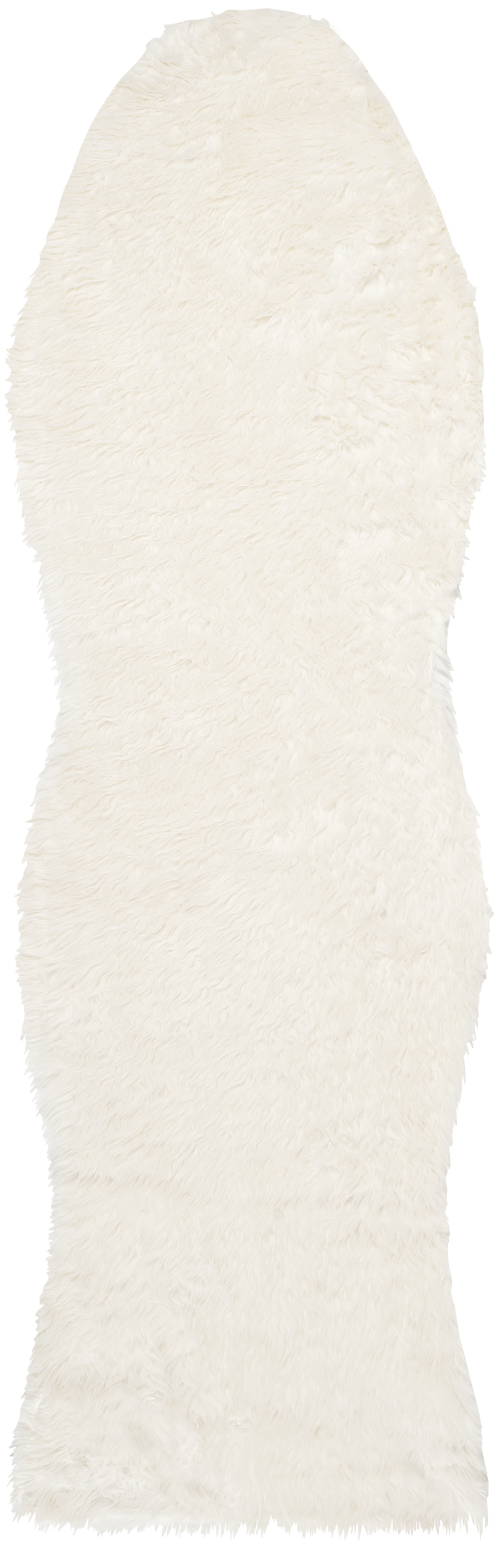 SAFAVIEH Faux Sheep Skin Jadyn Animal Runner Rug, Ivory, 2'6" x 12 ...