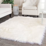 Safavieh Faux Sheep Skin Vesna Solid Area Rug, Ivory, 9' x 12 ...