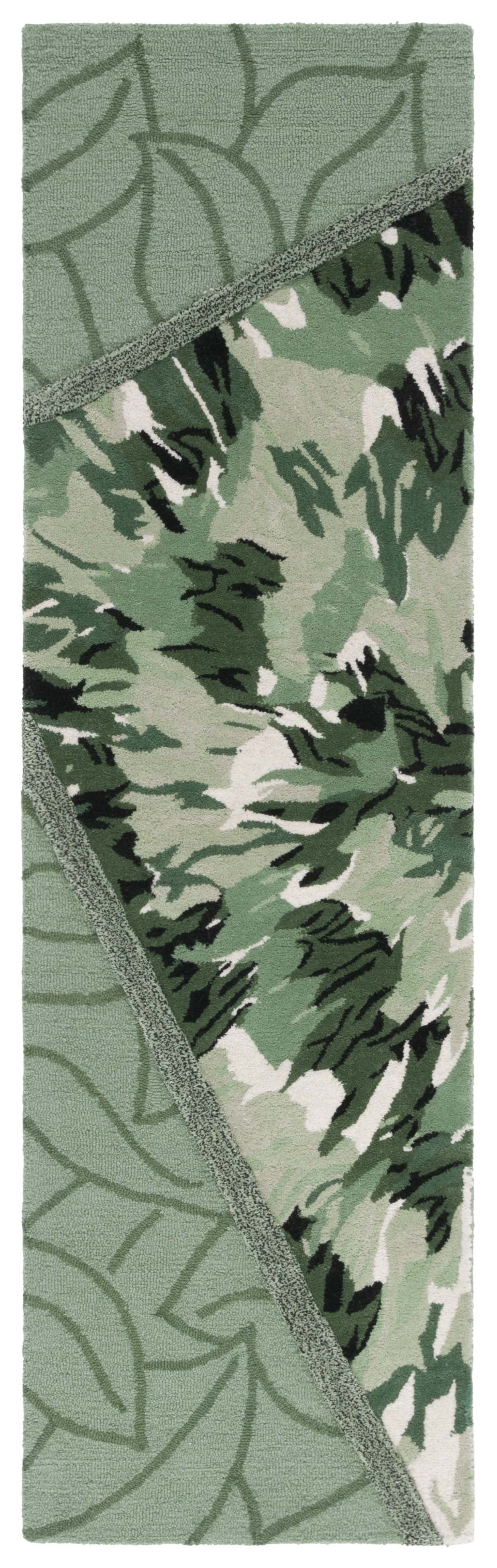 SAFAVIEH Fifth Avenue Deborah Abstract Runner Rug, Green/Ivory, 2'3" x ...