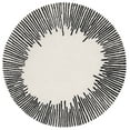 SAFAVIEH Fifth Avenue Declan Abstract Area Rug, Ivory/Black, 5' x 5 ...
