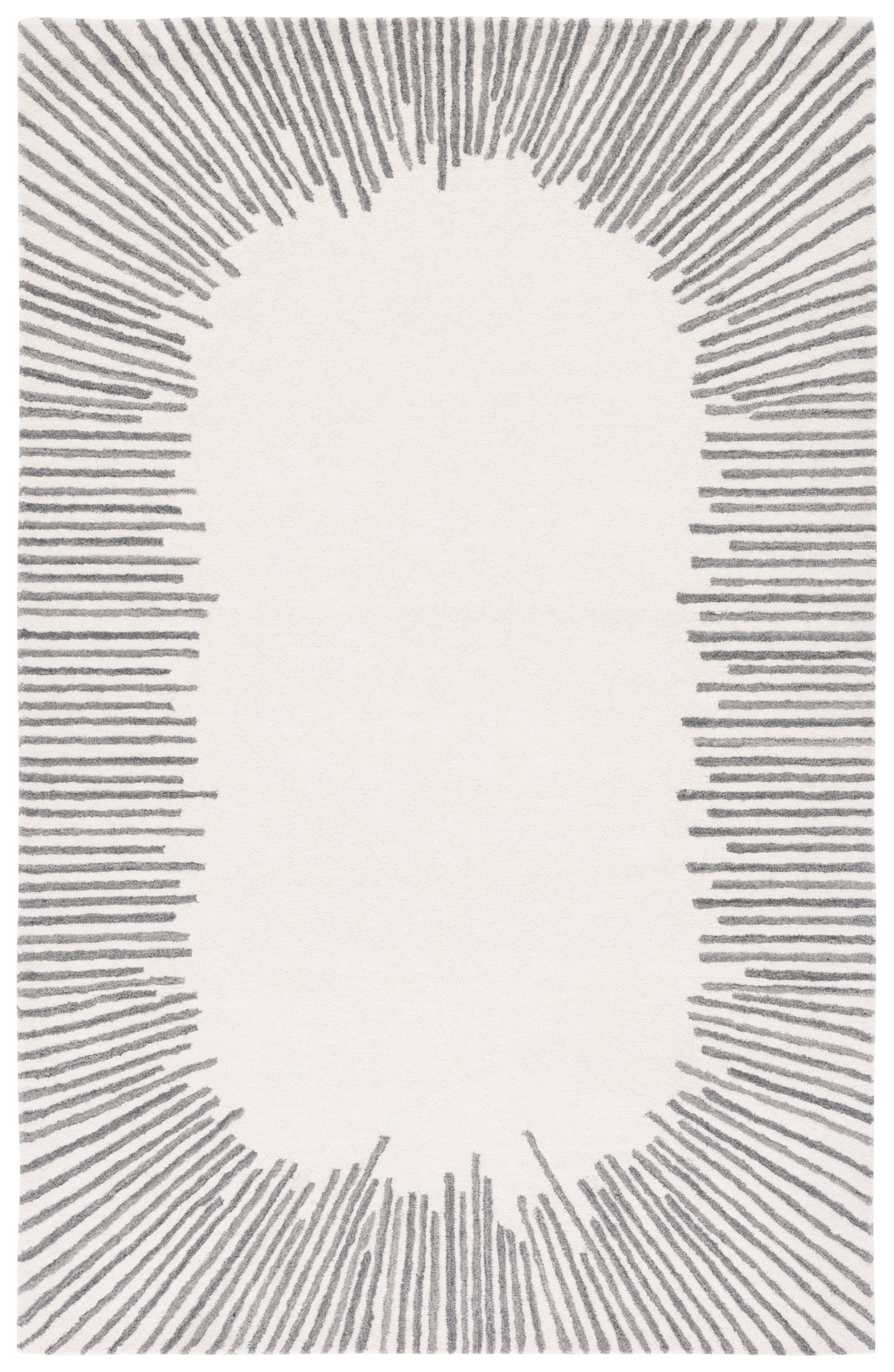 SAFAVIEH Fifth Avenue Declan Abstract Area Rug, Ivory/Grey, 5' x 5 ...