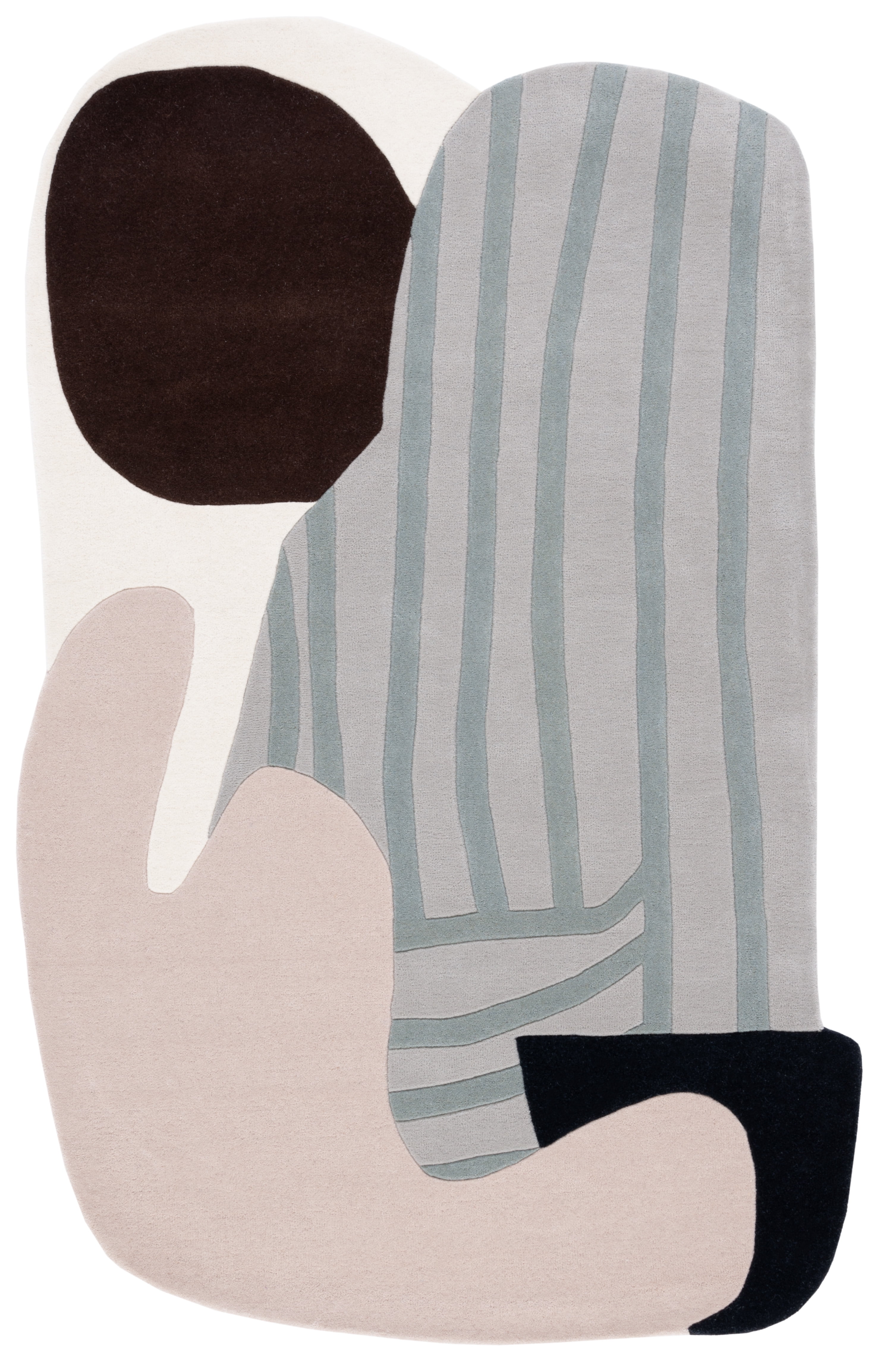 SAFAVIEH Fifth Avenue Delaney Abstract Area Rug, Ivory/Brown, 8' x 10 ...