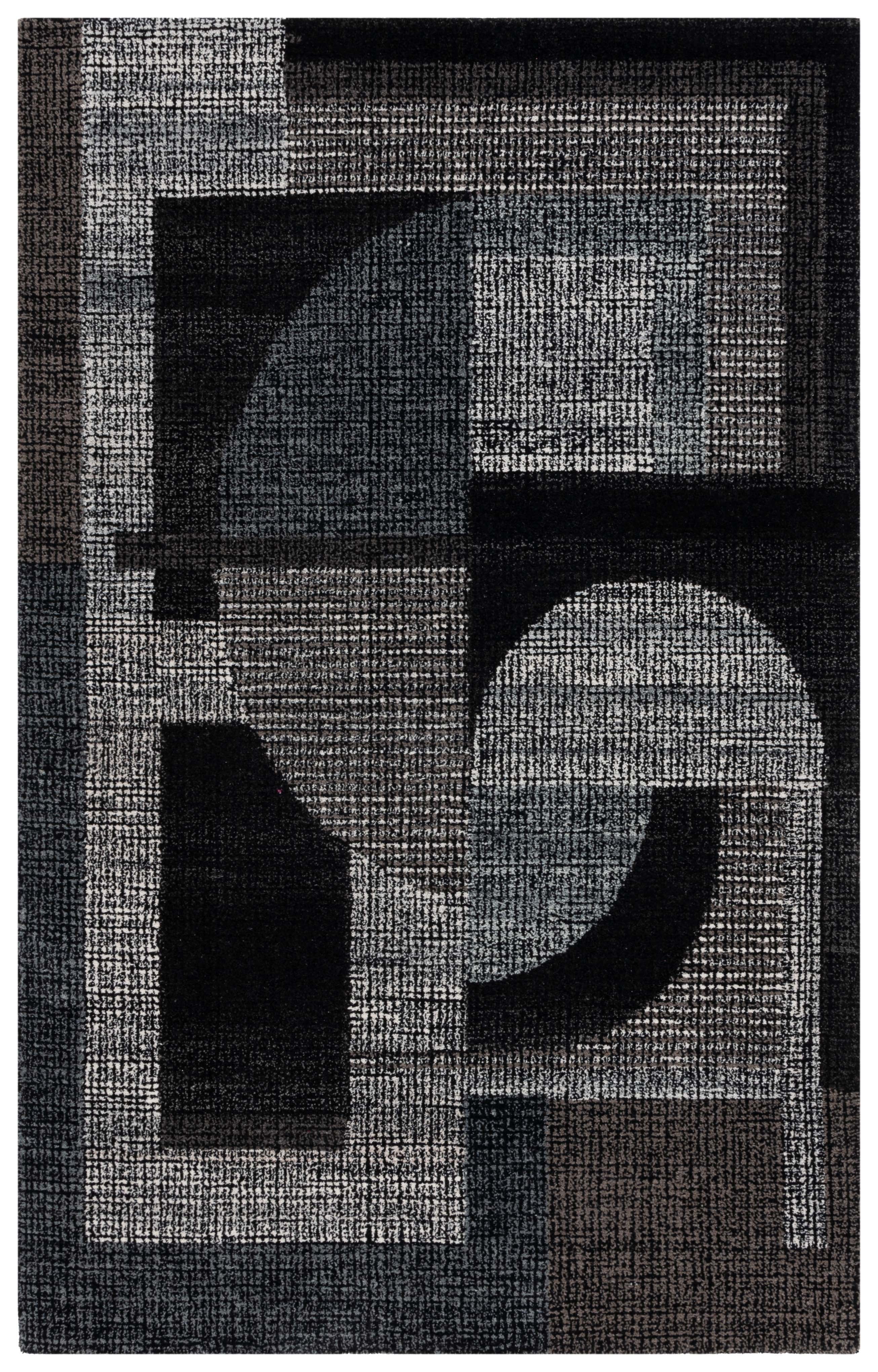 SAFAVIEH Fifth Avenue Deloris Abstract Area Rug, Black/Grey, 6' x 9 ...