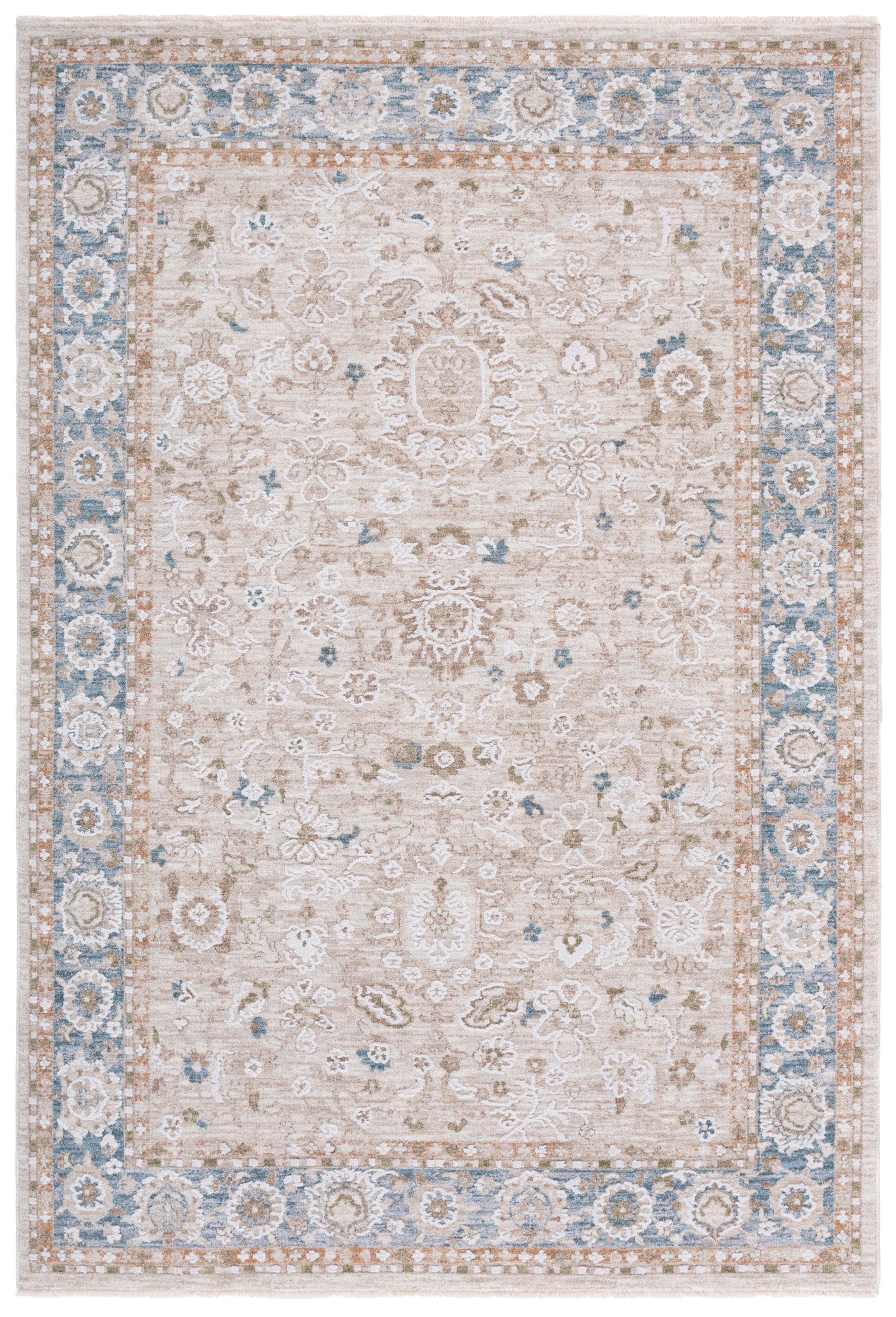 SAFAVIEH Finley Marcelyn Floral Area Rug, Blue/Beige, 4' x 6' - Walmart.com
