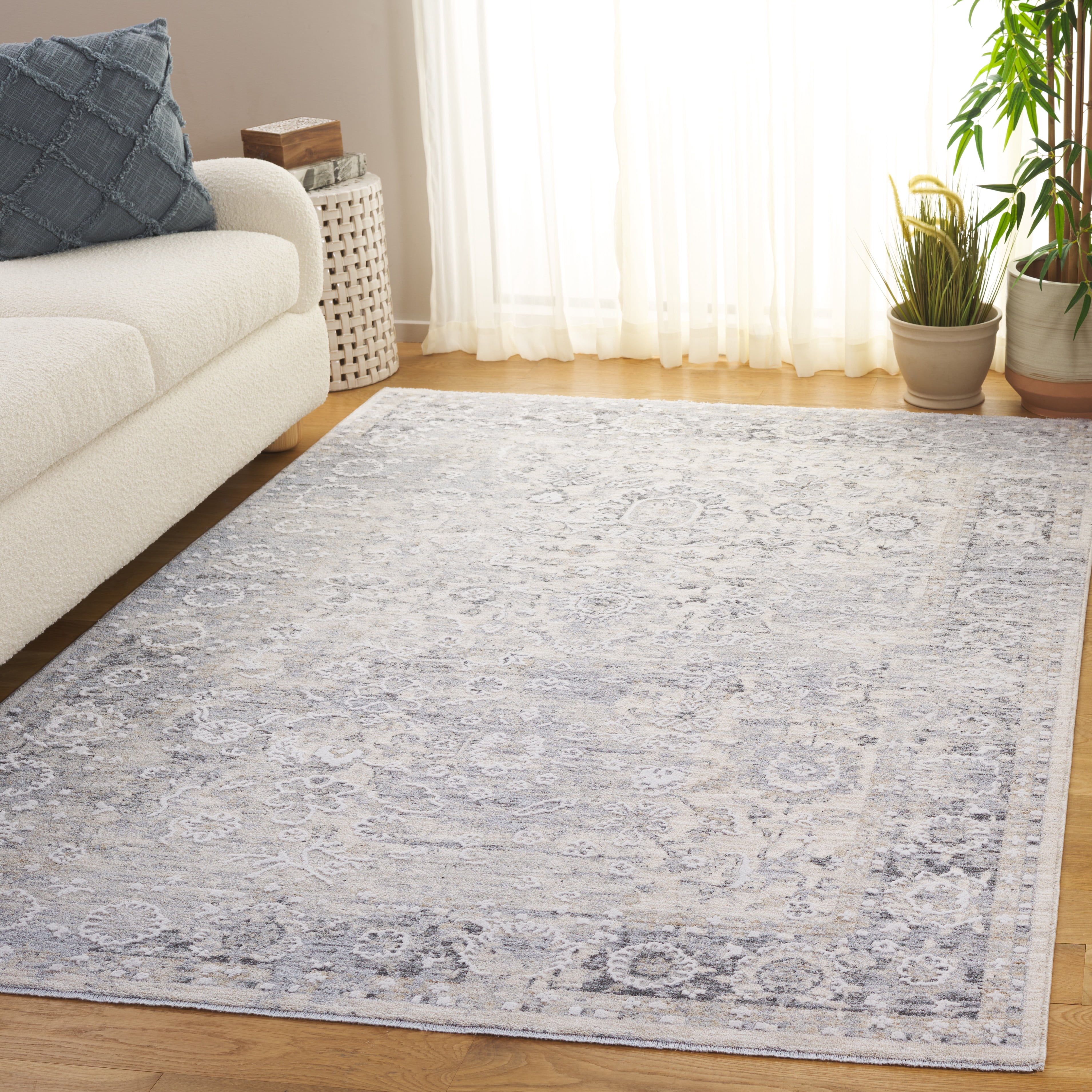 Safavieh Finley Marcelyn Floral Area Rug, Gray/Beige, 8' x 10 ...