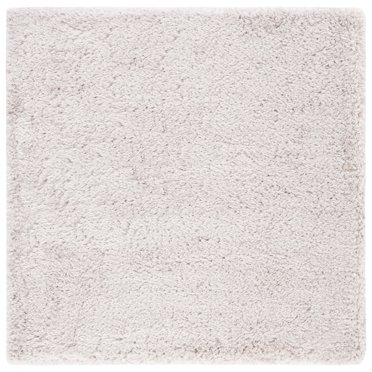 SAFAVIEH Milan Harlow Solid Plush Shag Area Rug, Grey, 4' x 6 ...