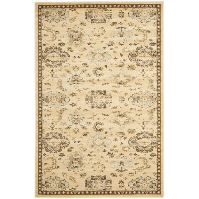 SAFAVIEH Florenteen Emory Abstract Overdyed Area Rug, Ivory/Brown, 5'1 ...